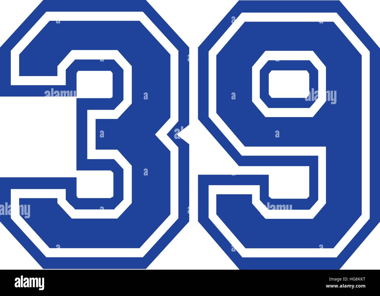 Number 39 Immagini Vettoriali Stock - Alamy