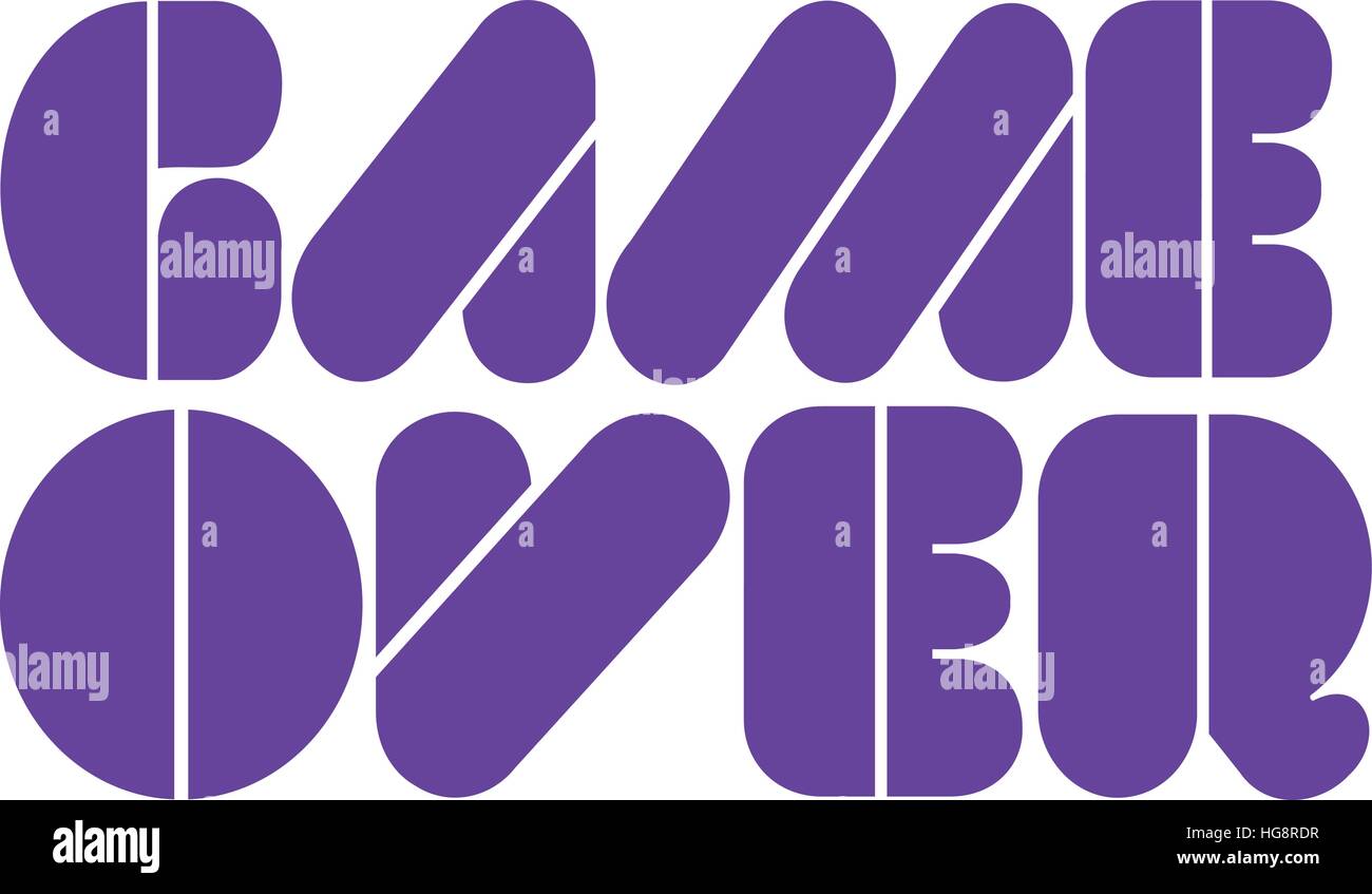 Game over font Immagini Vettoriali Stock - Alamy