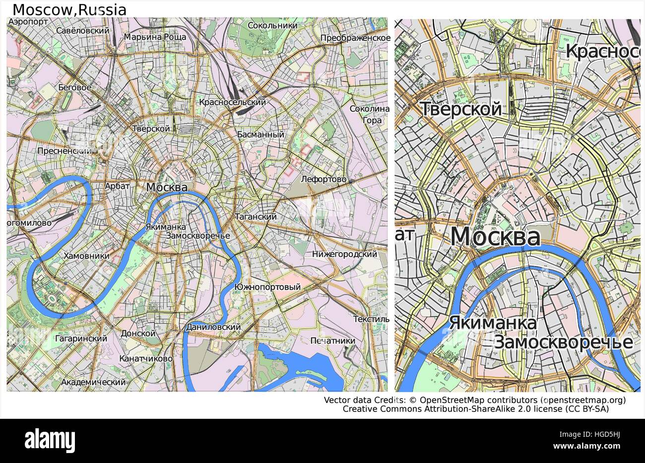Mappa di moskva Immagini Vettoriali Stock - Alamy