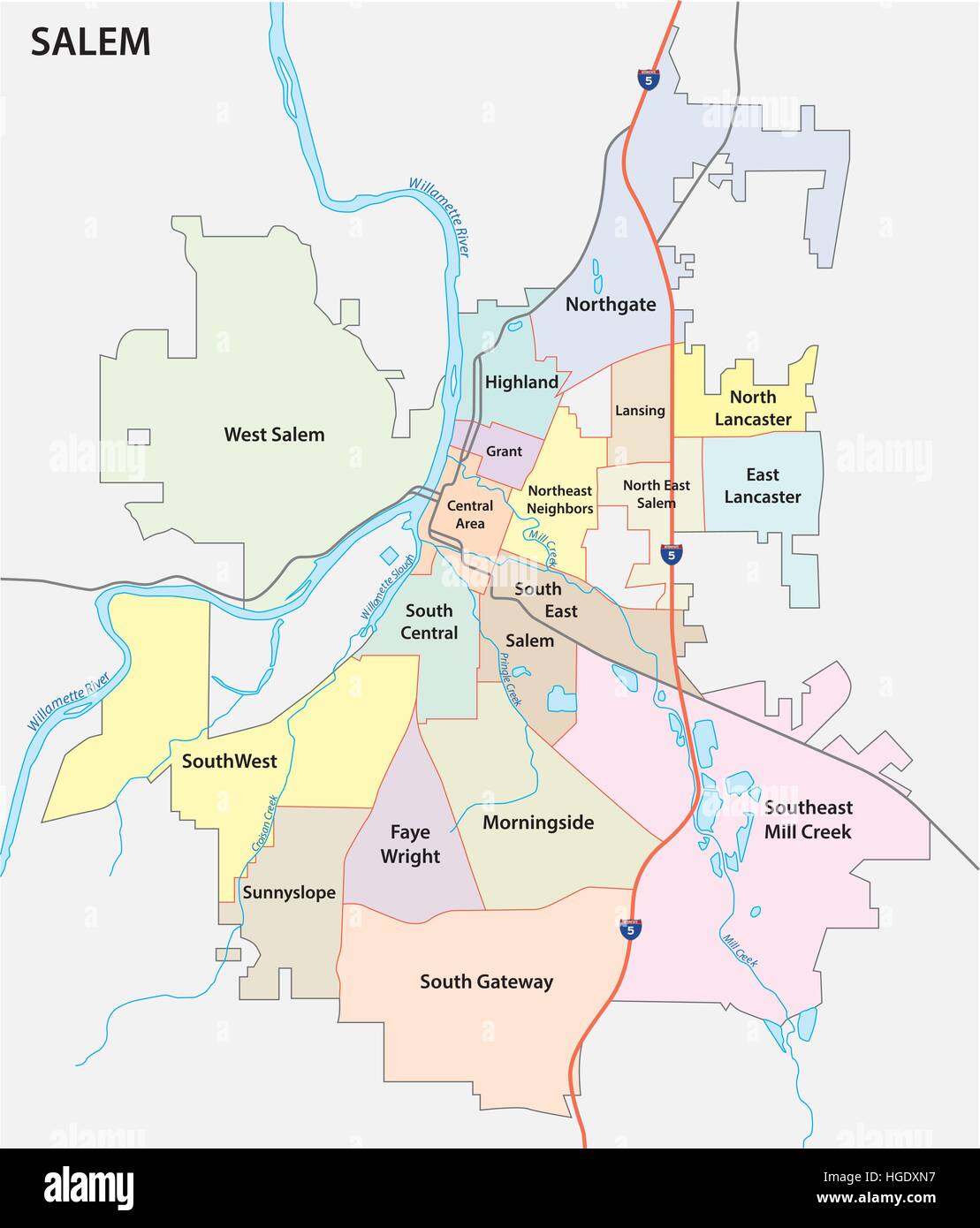 Oregon political map immagini e fotografie stock ad alta risoluzione ...