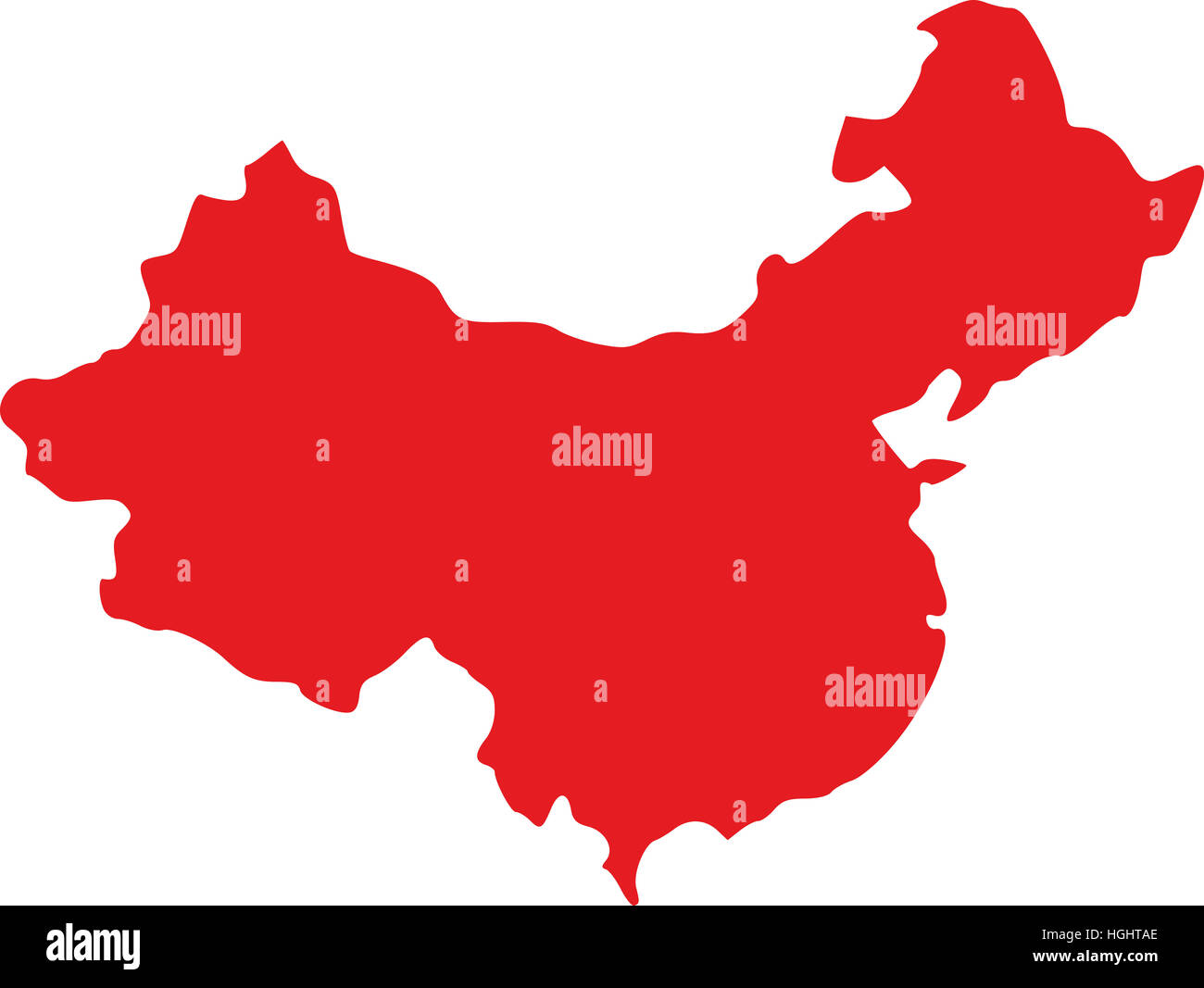 Mappa di Cina Foto stock - Alamy