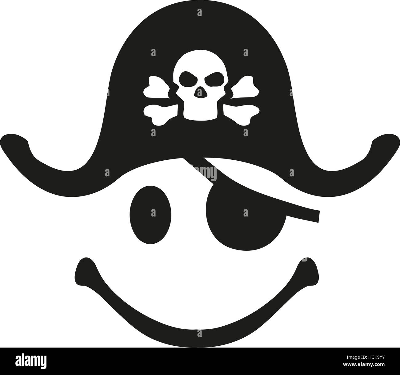 Pirate emoji emoticon smiley face immagini e fotografie stock ad alta ...