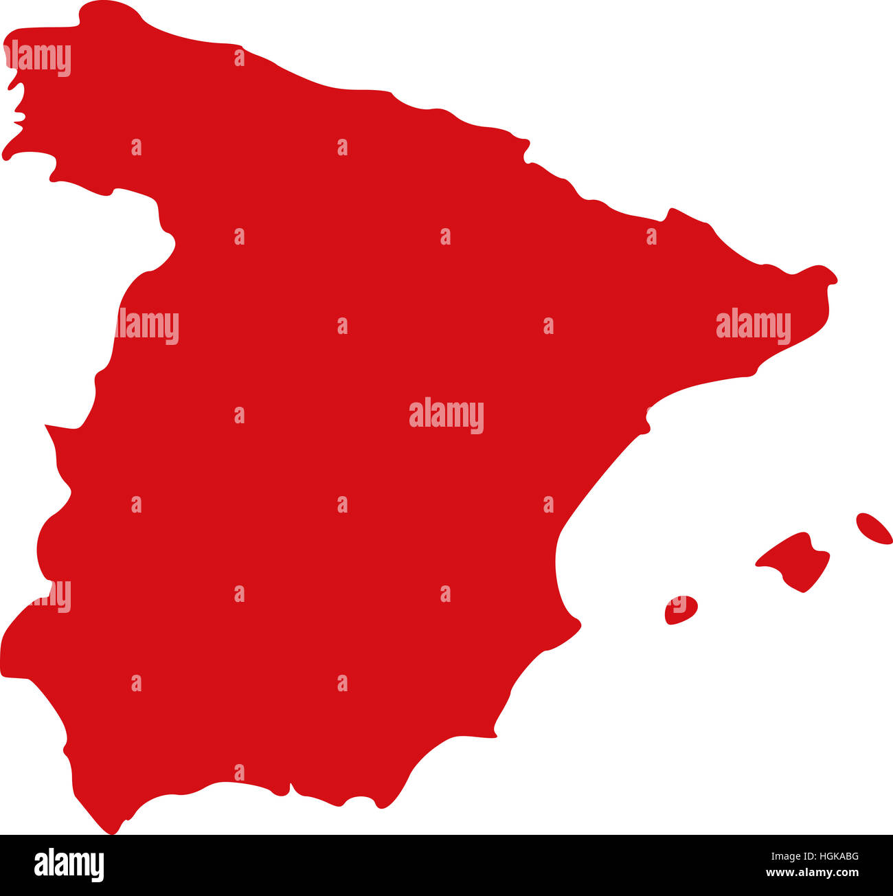 Mappa della spagna isolata immagini e fotografie stock ad alta ...