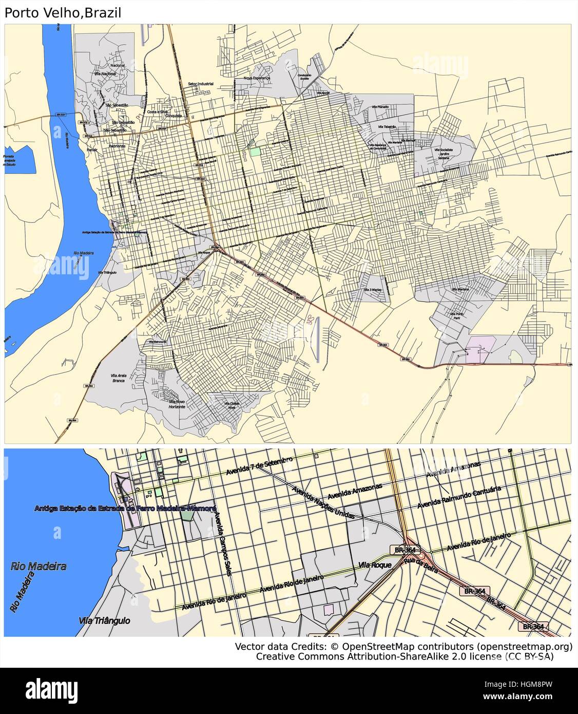 Mappa di porto velho immagini e fotografie stock ad alta risoluzione ...