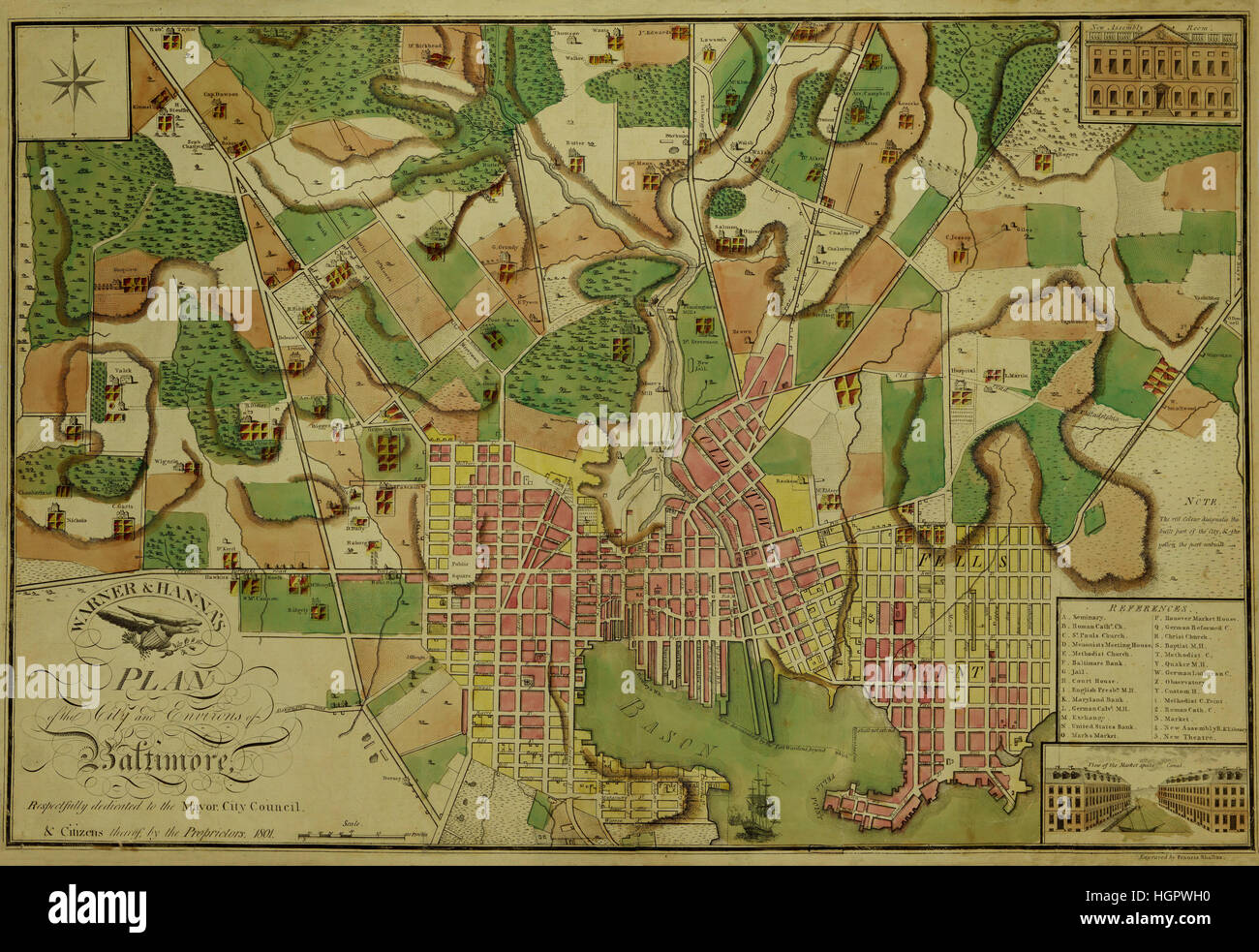 Mappa di baltimora immagini e fotografie stock ad alta risoluzione - Alamy