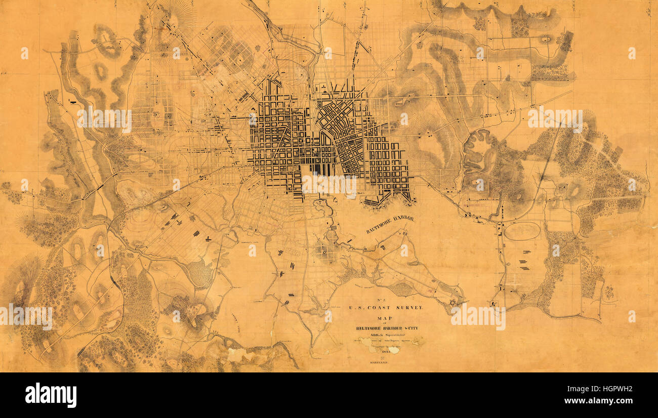 Mappa di baltimora 1845 immagini e fotografie stock ad alta risoluzione ...