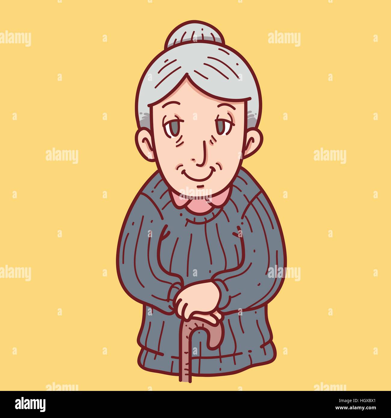 Cartone animato della nonna Immagini Vettoriali Stock - Alamy