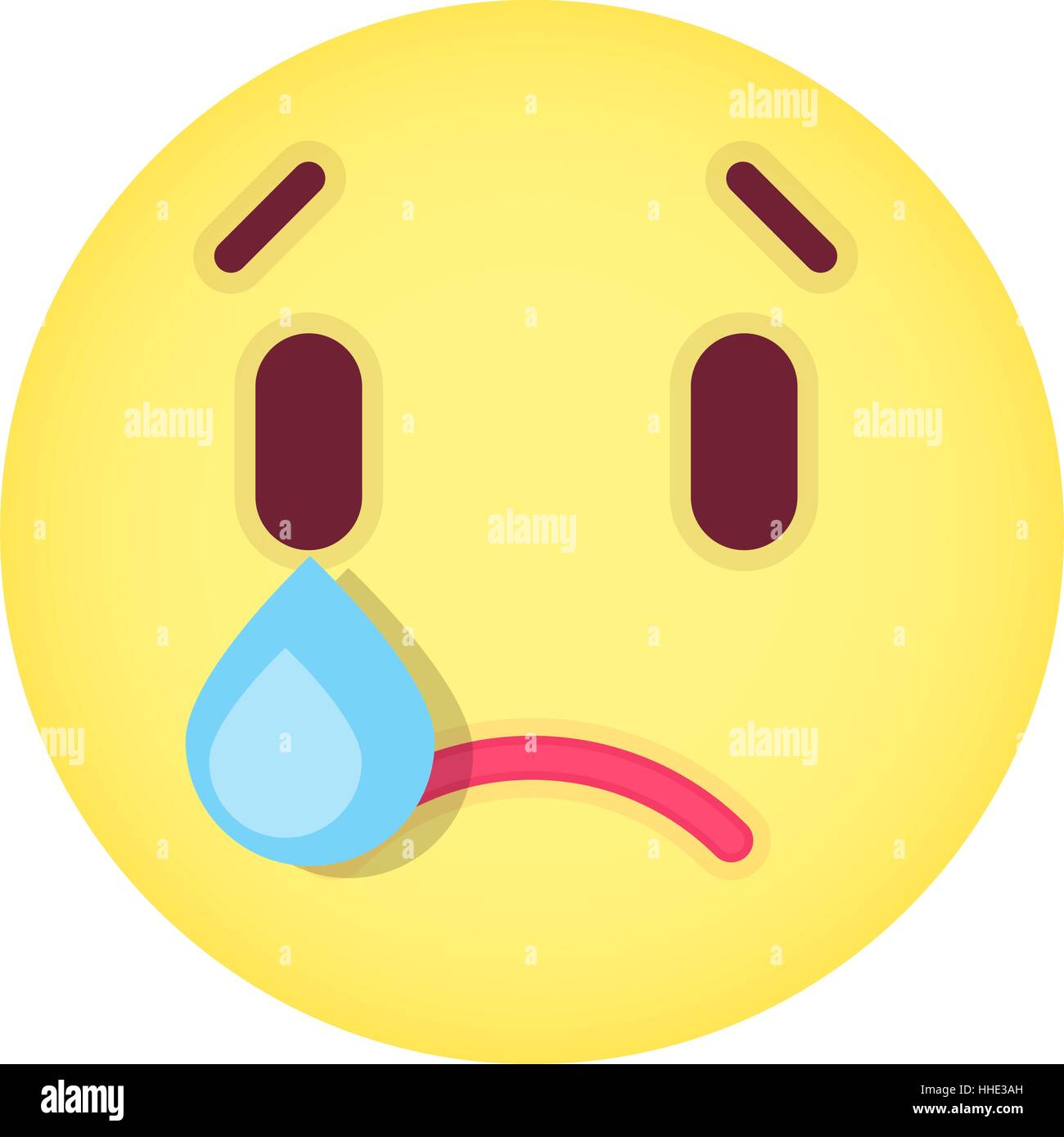Cartoon emoticon crying tears isolated immagini e fotografie stock ad ...