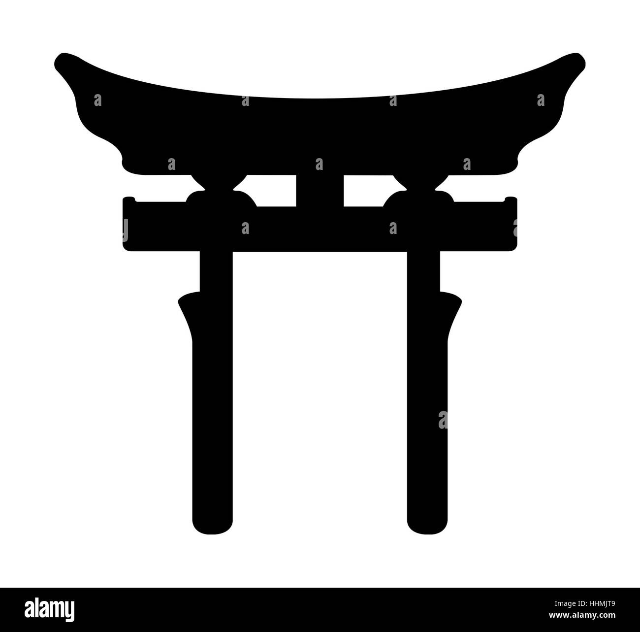 Simbolo religioso dell'icona di shinto torii Foto e Immagini Stock in ...