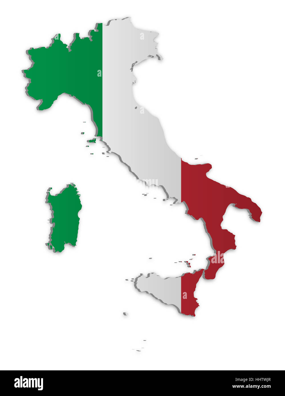 Mappa verde italia 3d Immagini senza sfondo e Foto Stock ritagliate - Alamy