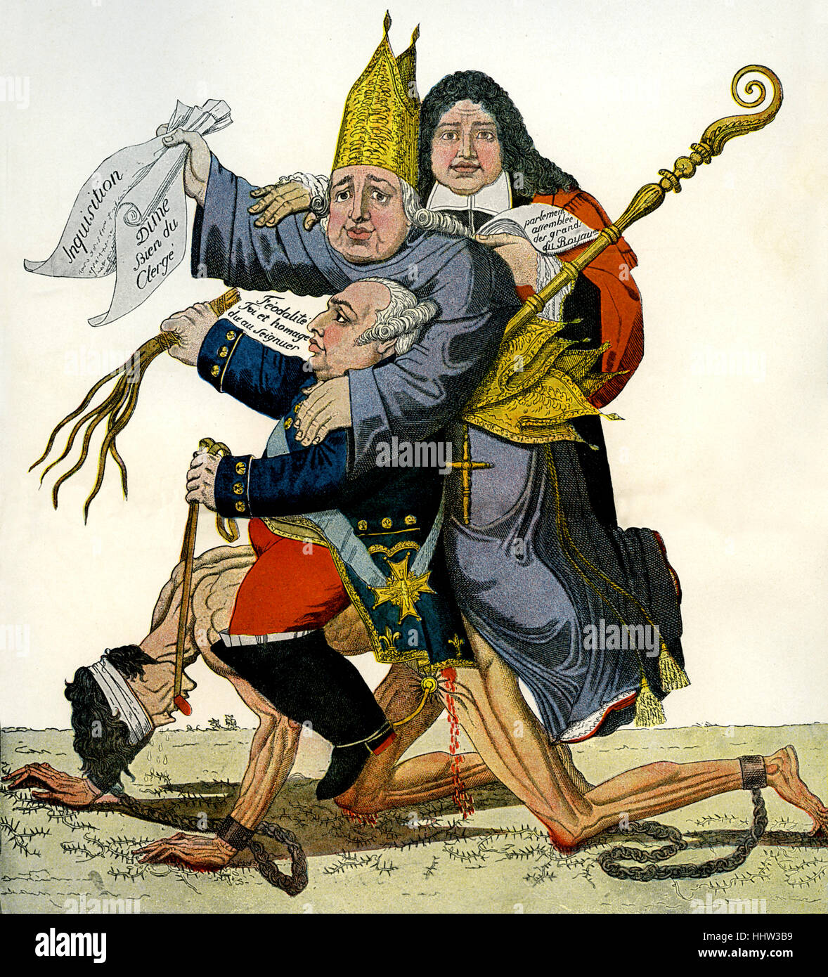 Rivoluzione Francese Caricature Politiche Tre Stati
