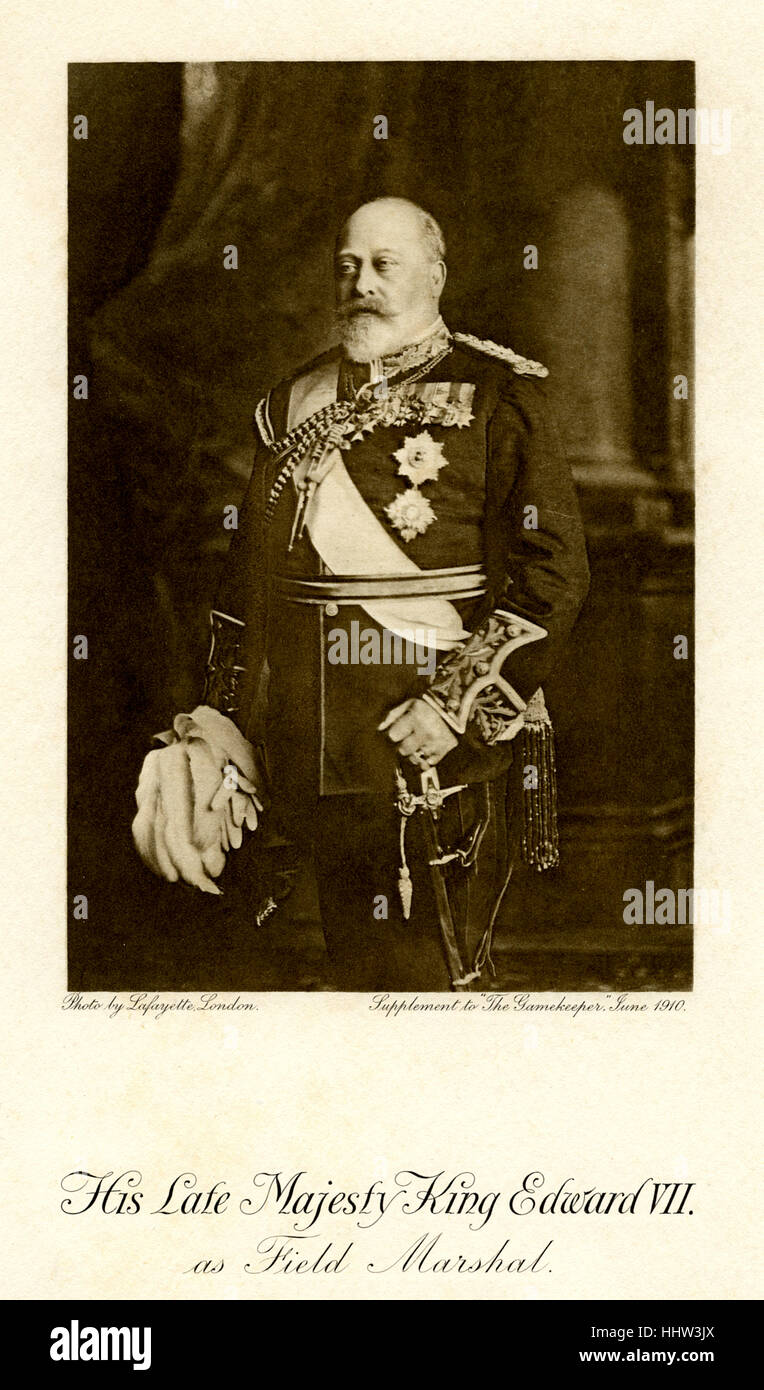 Edward VII. Re del Regno Unito di Gran Bretagna e Irlanda e dei domini ...