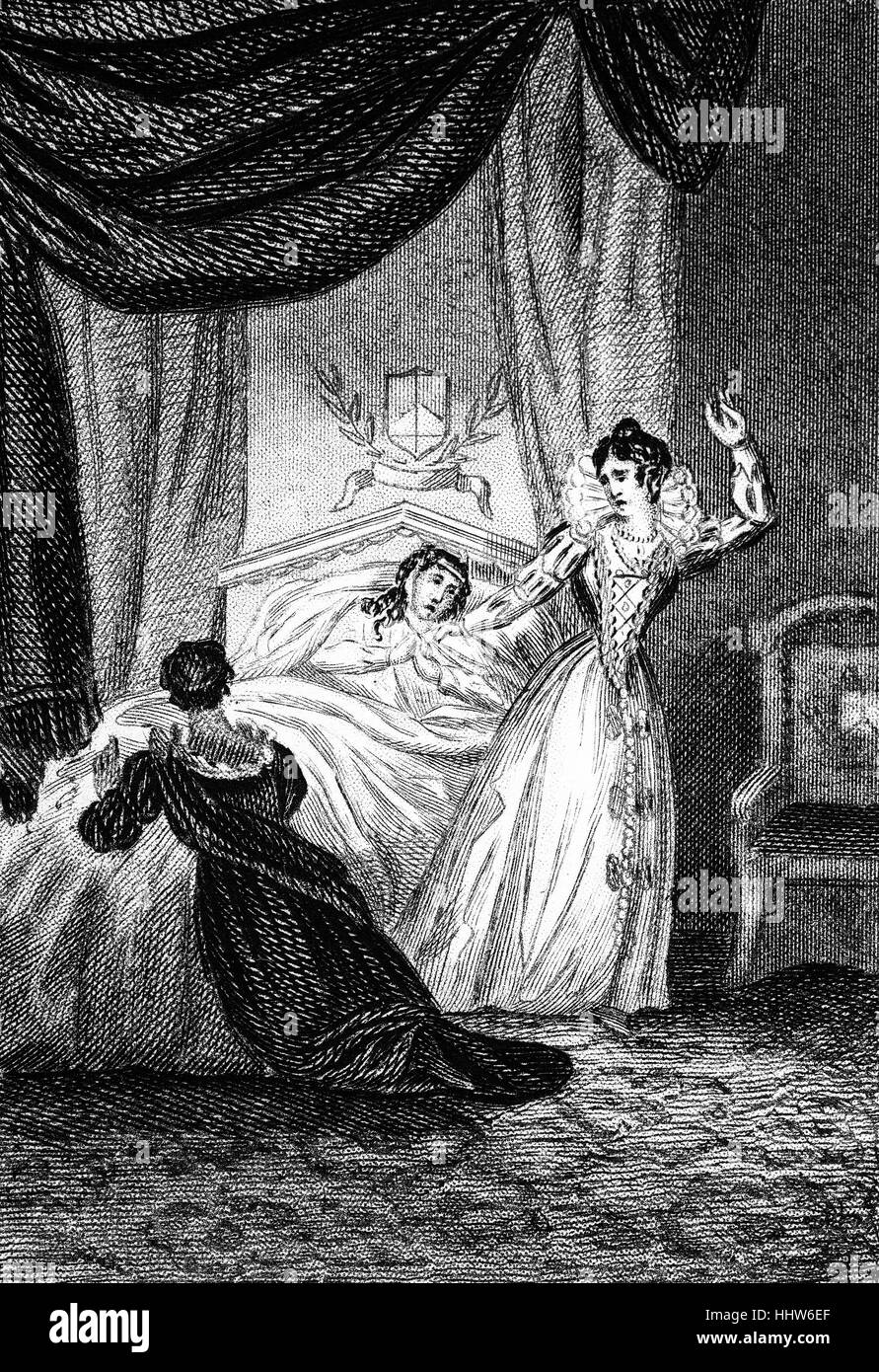 Letto di morte della regina Foto e Immagini Stock in Bianco e Nero - Alamy