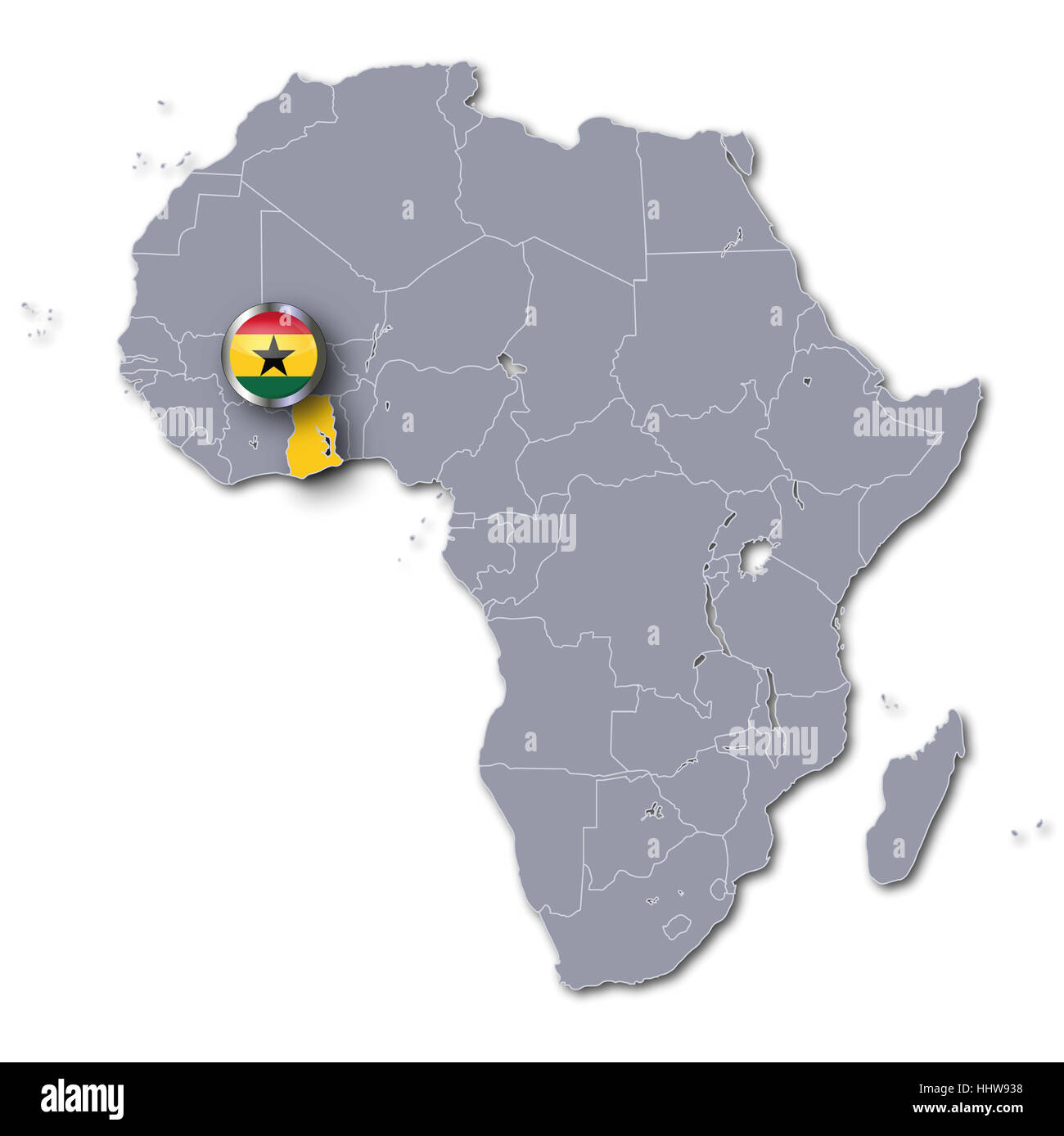 Afrika ghana map immagini e fotografie stock ad alta risoluzione - Alamy