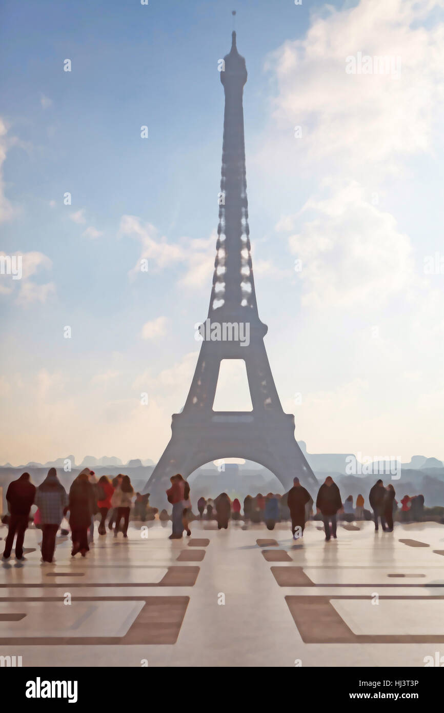 Vista originale della torre eiffel immagini e fotografie stock ad alta ...