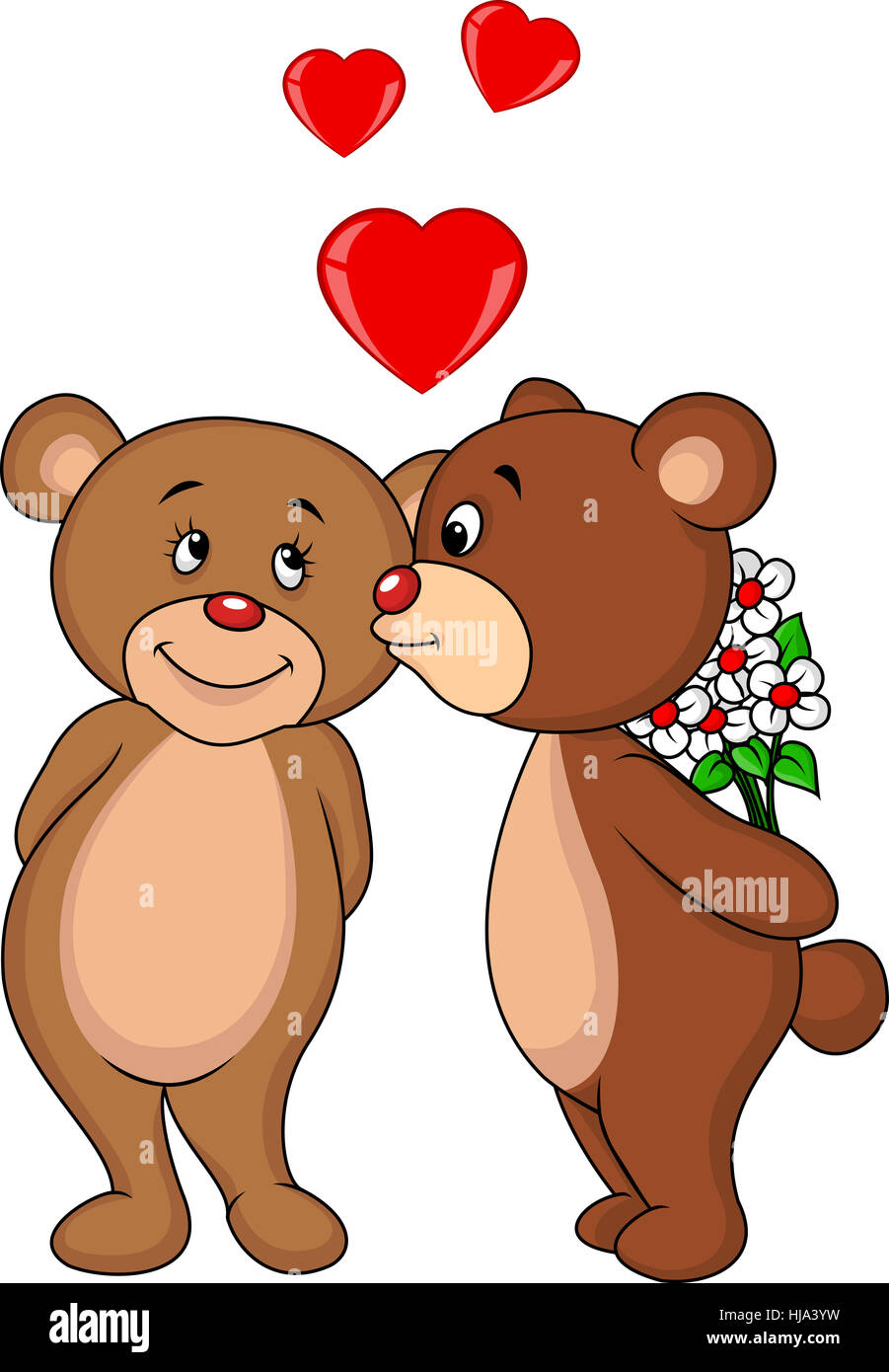 Coppia di cuori cartoon girl boy immagini e fotografie stock ad alta ...