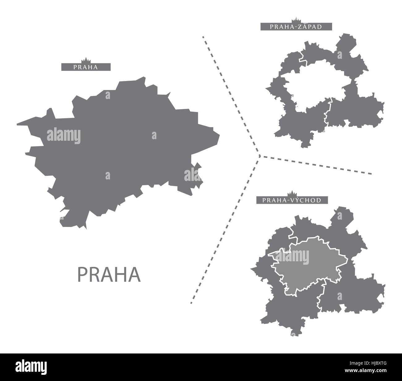 Nuova mappa di praga Immagini Vettoriali Stock - Alamy