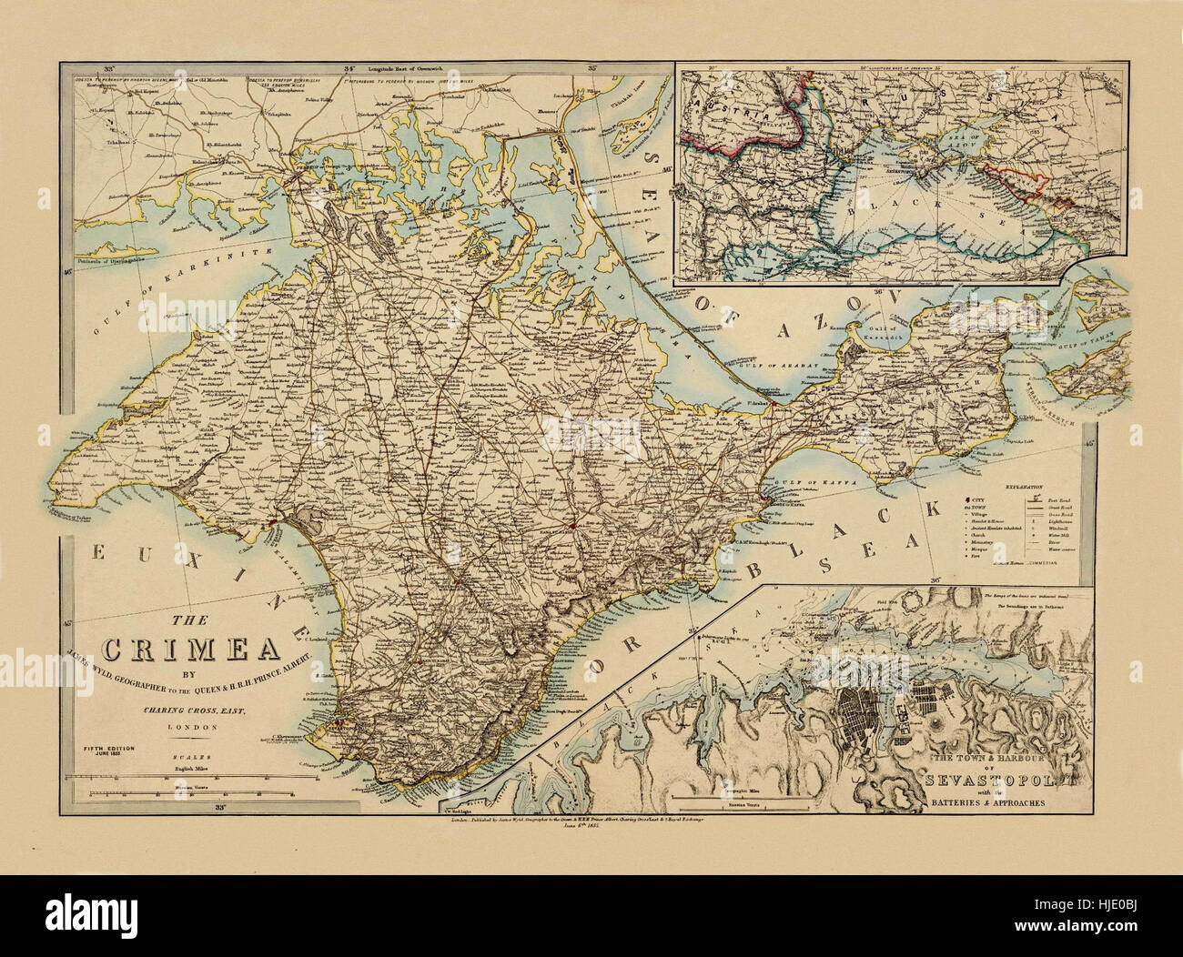 Mappa di crimea russia immagini e fotografie stock ad alta risoluzione ...