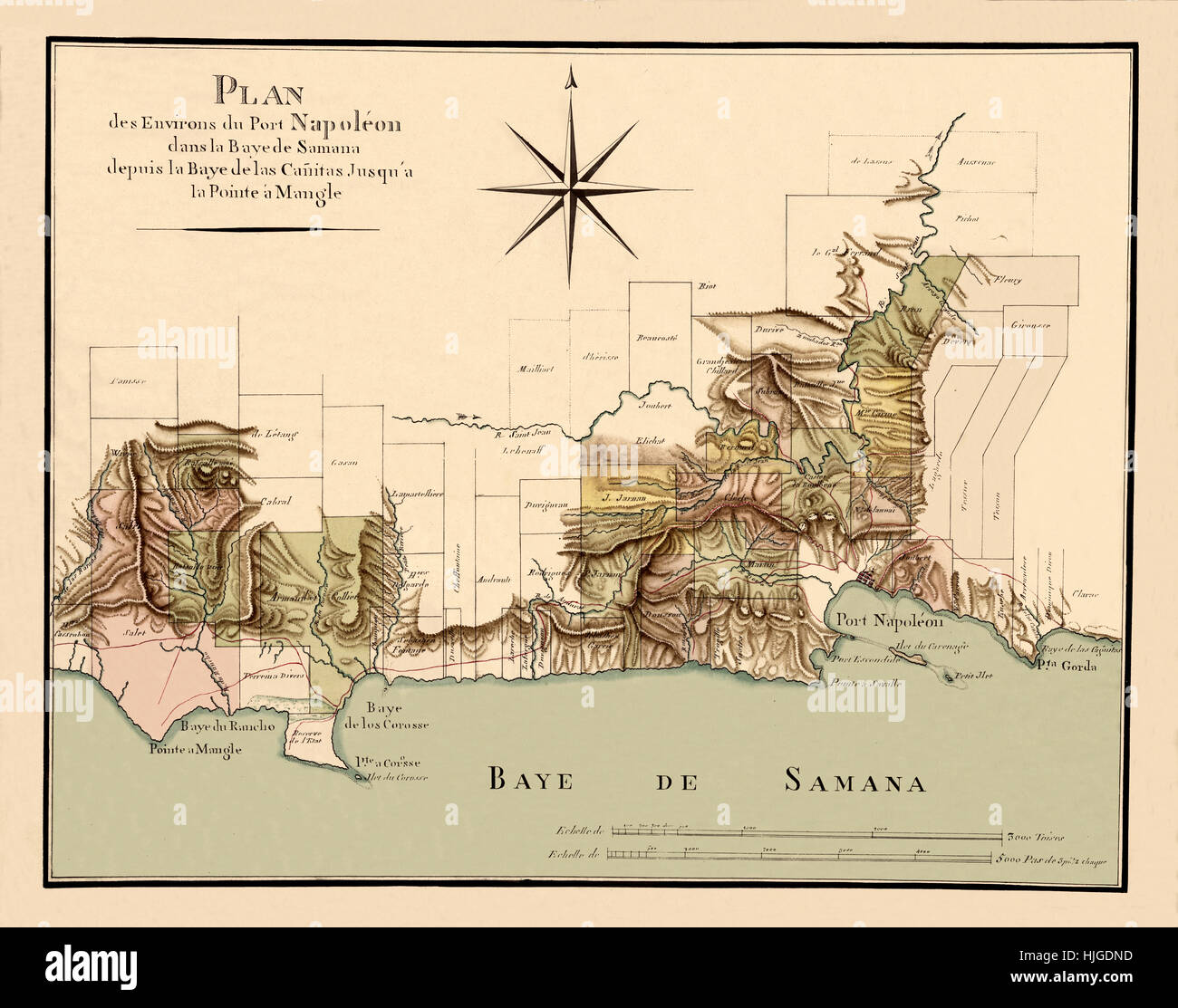 Mappa della baia di samana immagini e fotografie stock ad alta ...