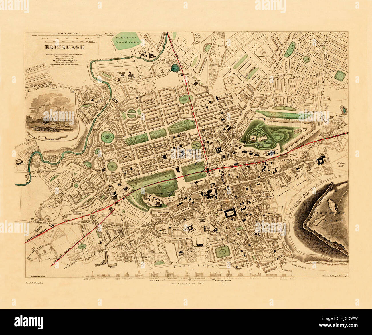 Mappa di edimburgo immagini e fotografie stock ad alta risoluzione - Alamy