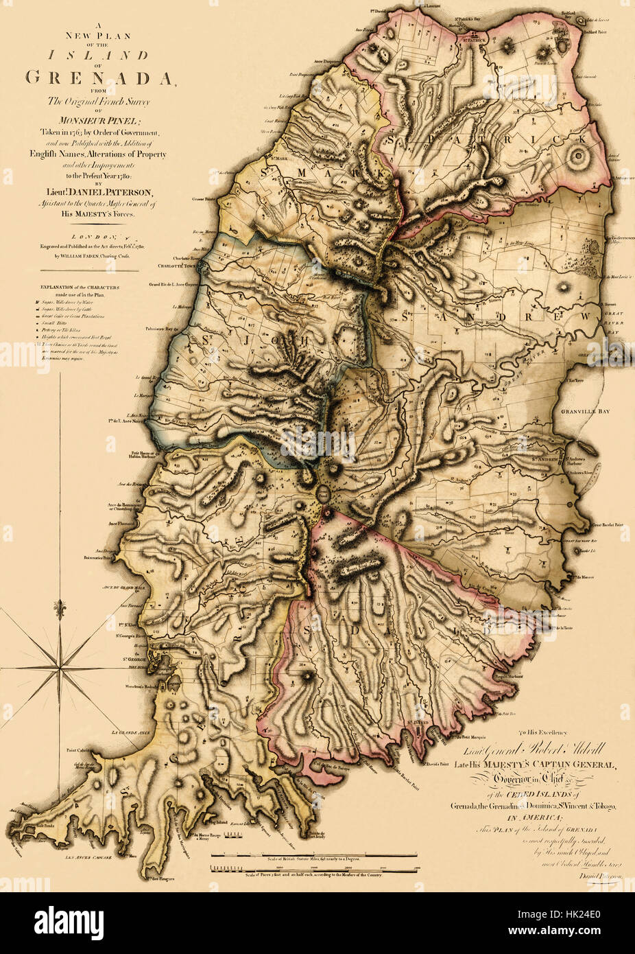 Mappa vintage grenada immagini e fotografie stock ad alta risoluzione ...