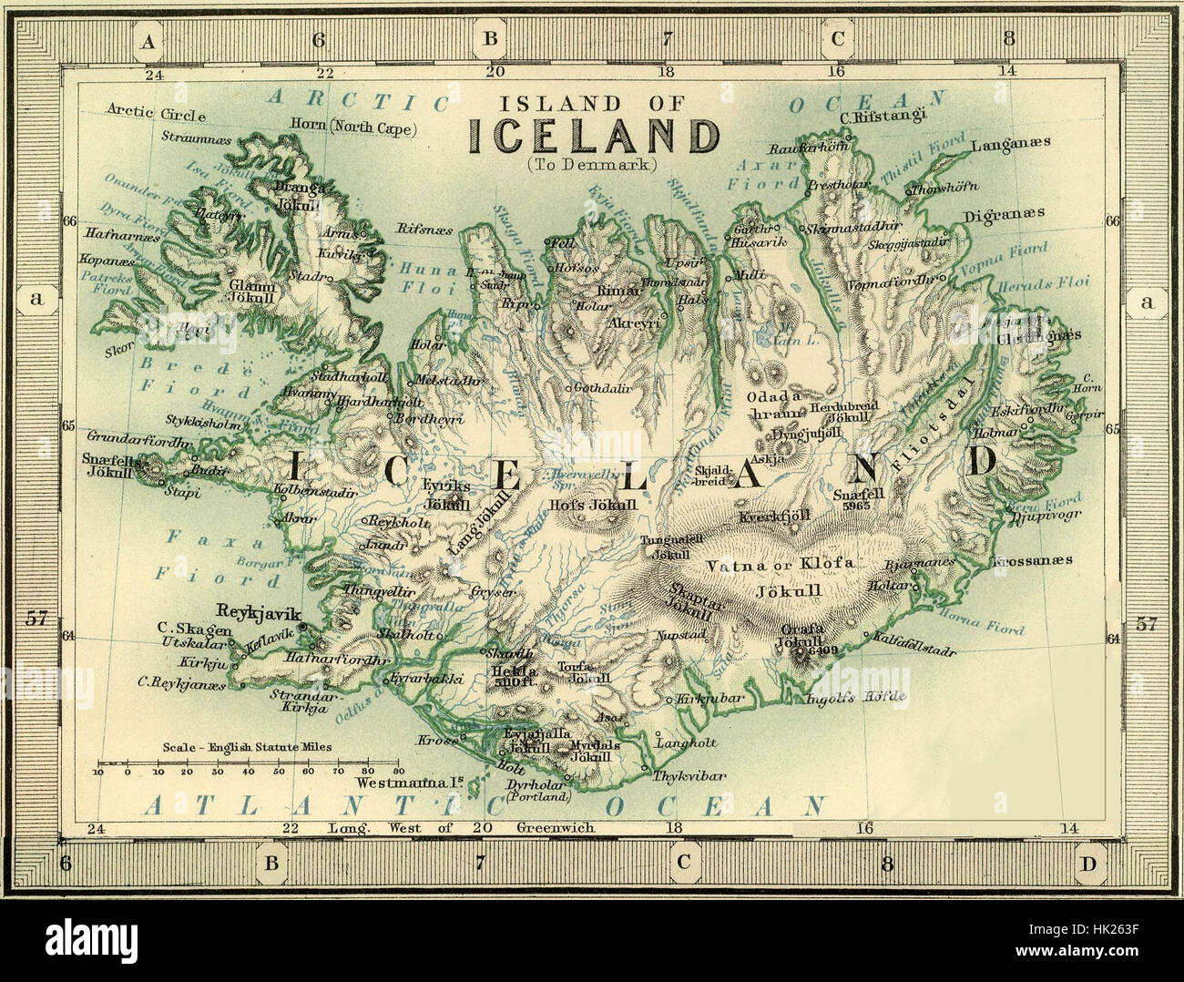 Carta geografica islanda immagini e fotografie stock ad alta ...