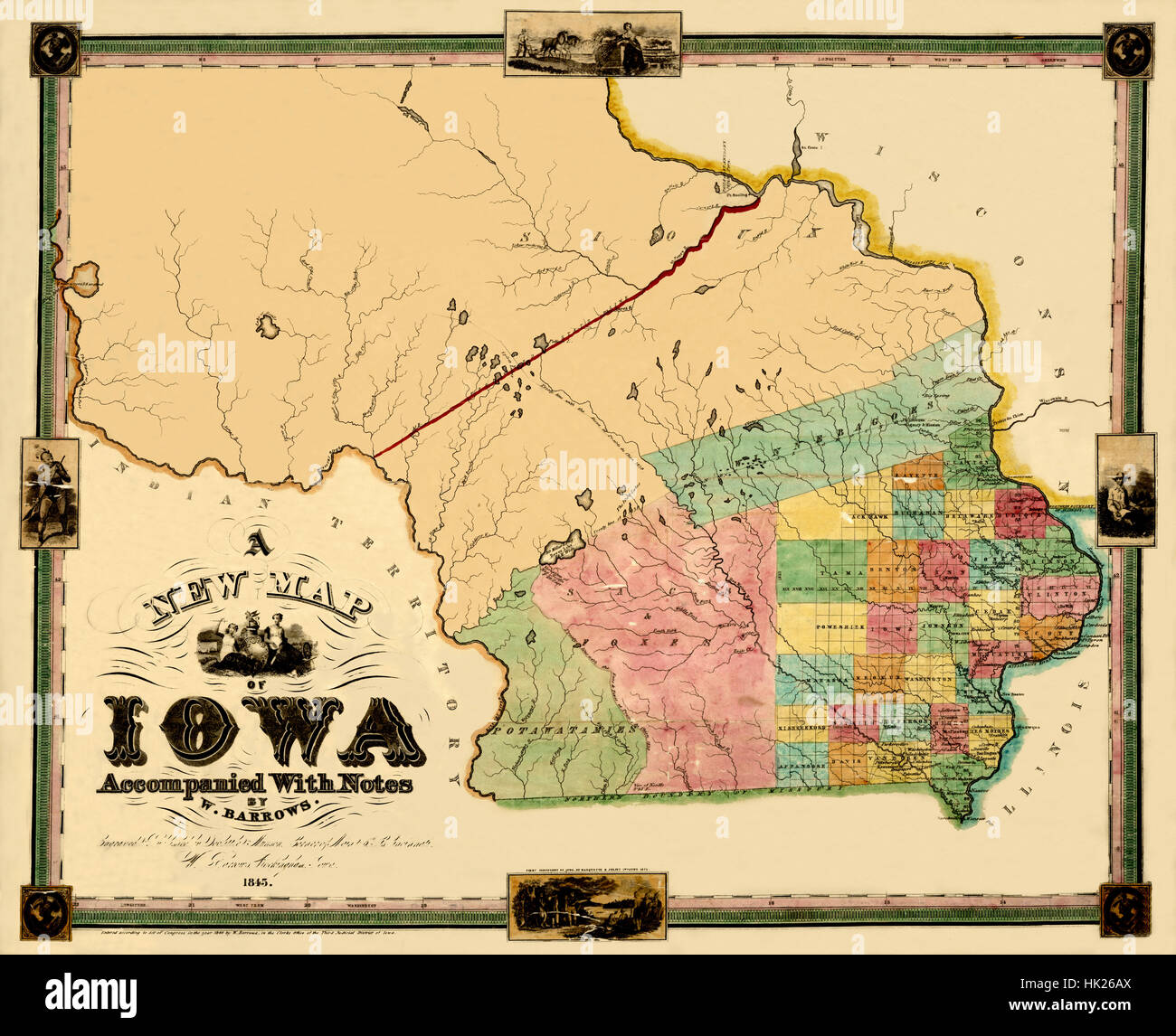 Iowa map immagini e fotografie stock ad alta risoluzione - Alamy