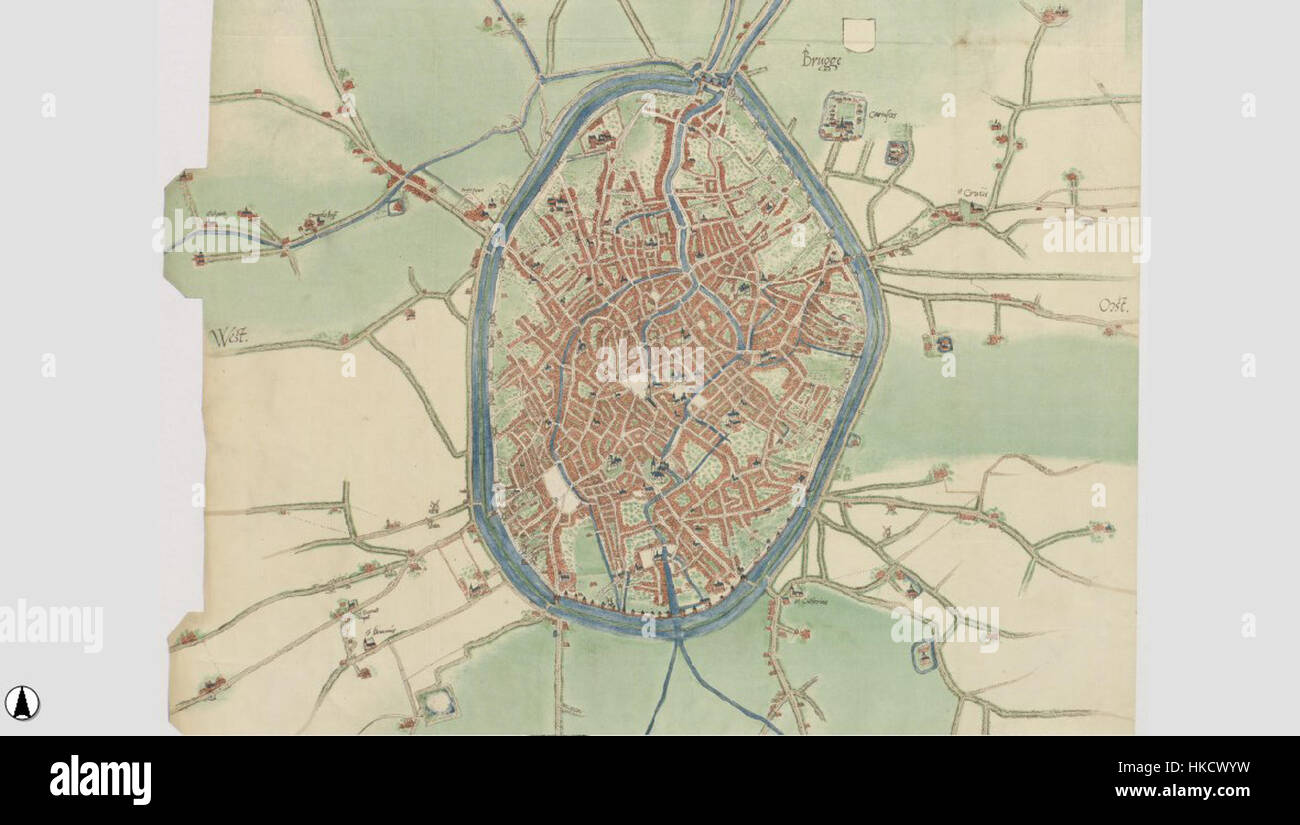 Mappa di bruges immagini e fotografie stock ad alta risoluzione ...