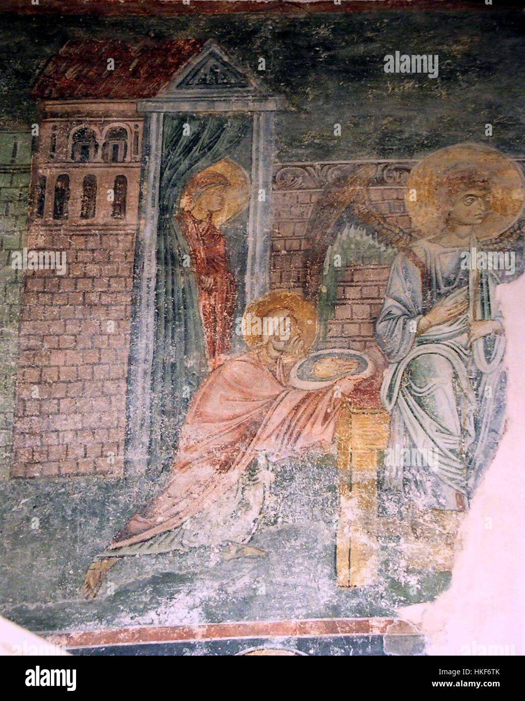 Questi affreschi della chiesa di Santa Sofia di Ocrida mostrano le ...