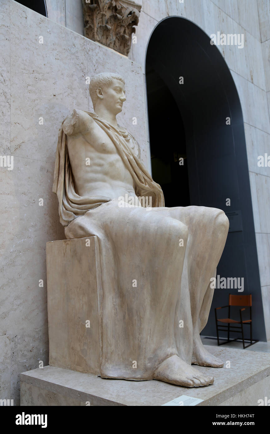 Tiberio (42 BC-16 AD). Imperatore romano. Dinastia giulio-claudia ...