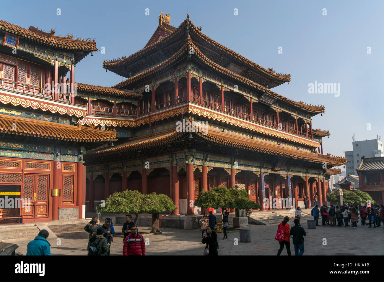 Lamatempel oder Yonghe-Tempel, Pechino / Pechino, Volksrepublik China ...