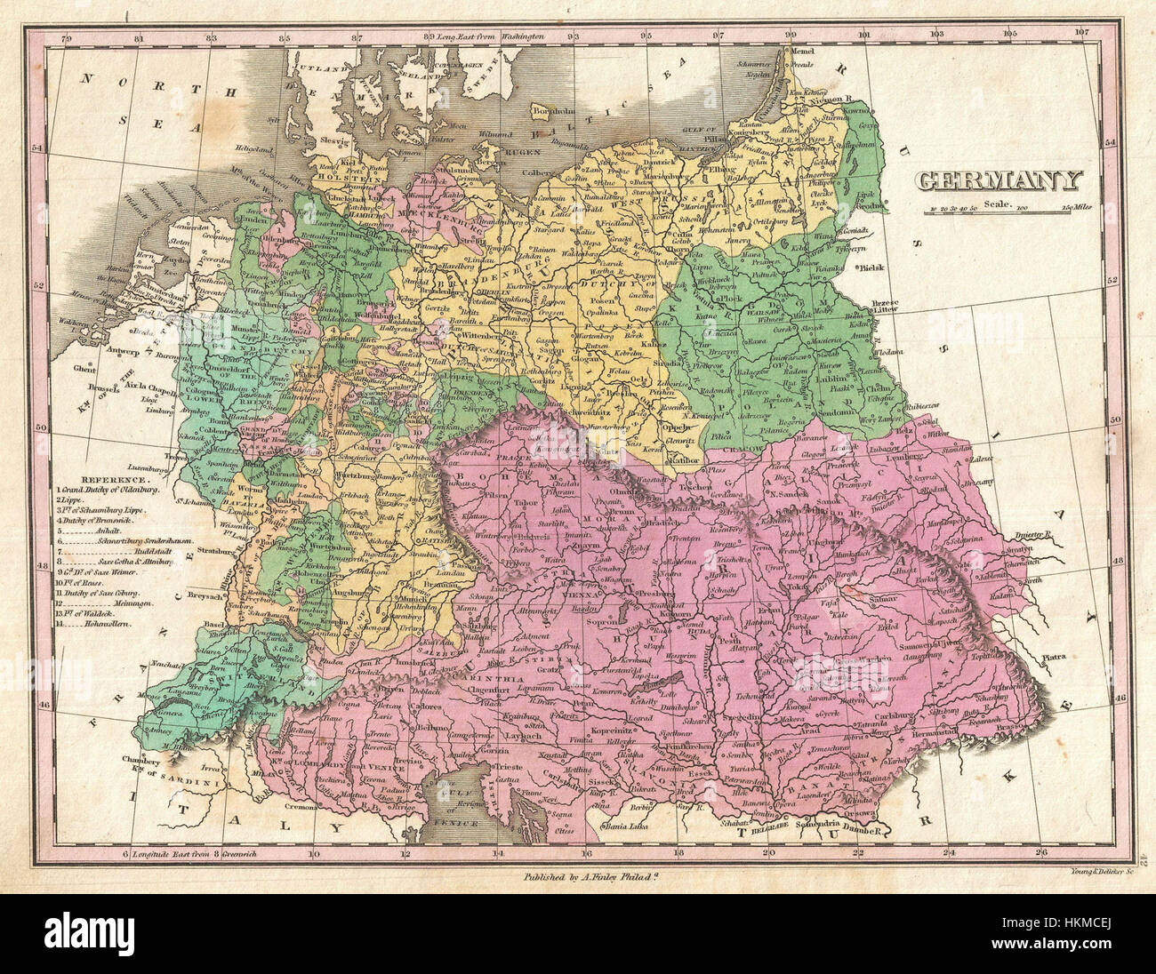 Mappa politica della germania immagini e fotografie stock ad alta ...