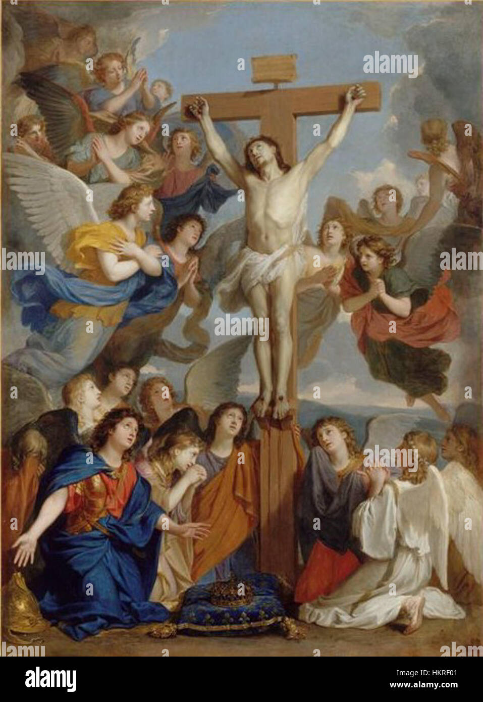 Il dipinto di Charles le Brun "Crucifix aux Anges" ritrae Cristo sulla ...