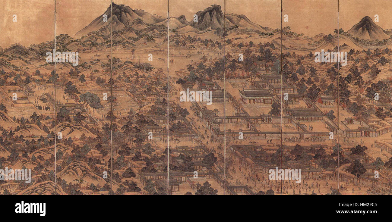 Gyeonggigamyeongdo è un'antica mappa coreana che illustra la geografia ...