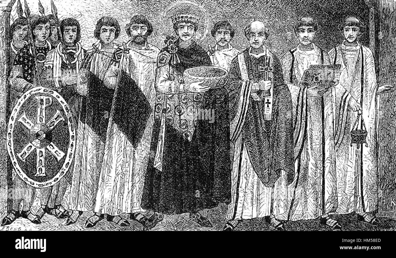 Giustiniano, Giustiniano il Grande, 482-565, Est imperatore romano Foto ...