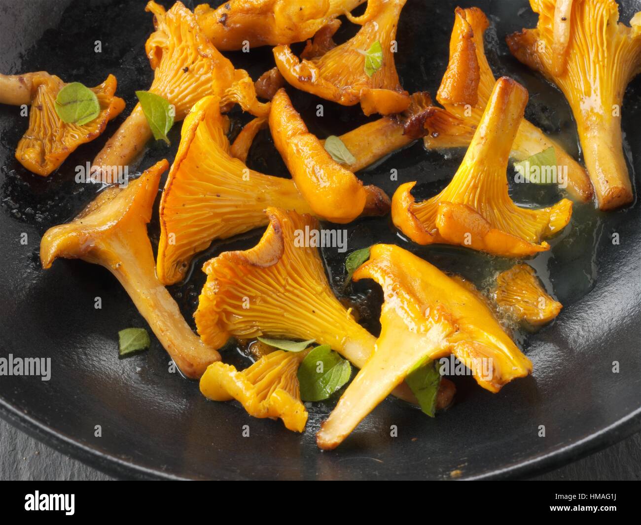 Funghi gallinacci saltati immagini e fotografie stock ad alta ...