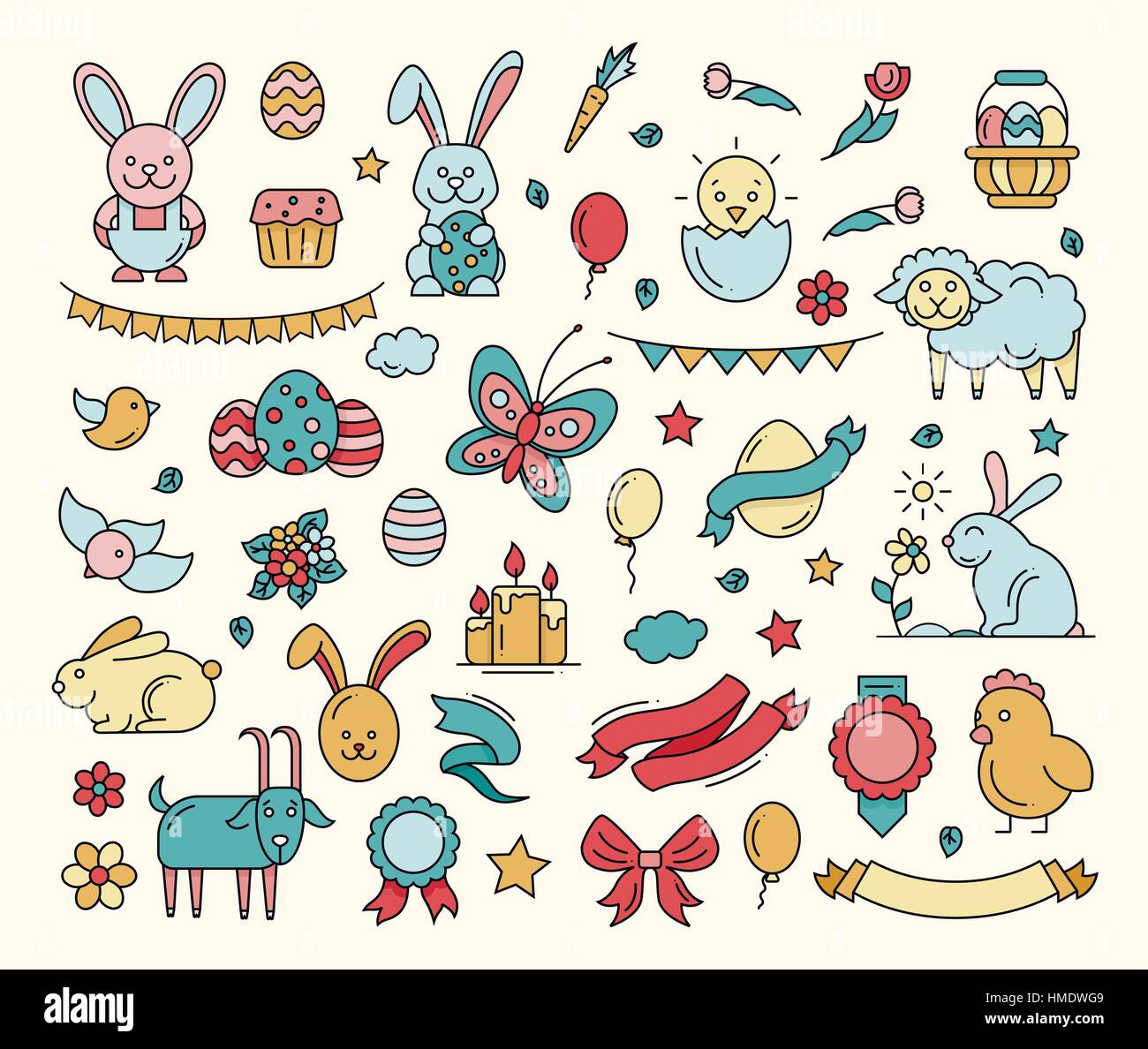 Pasqua cartoon Immagini Vettoriali Stock - Alamy