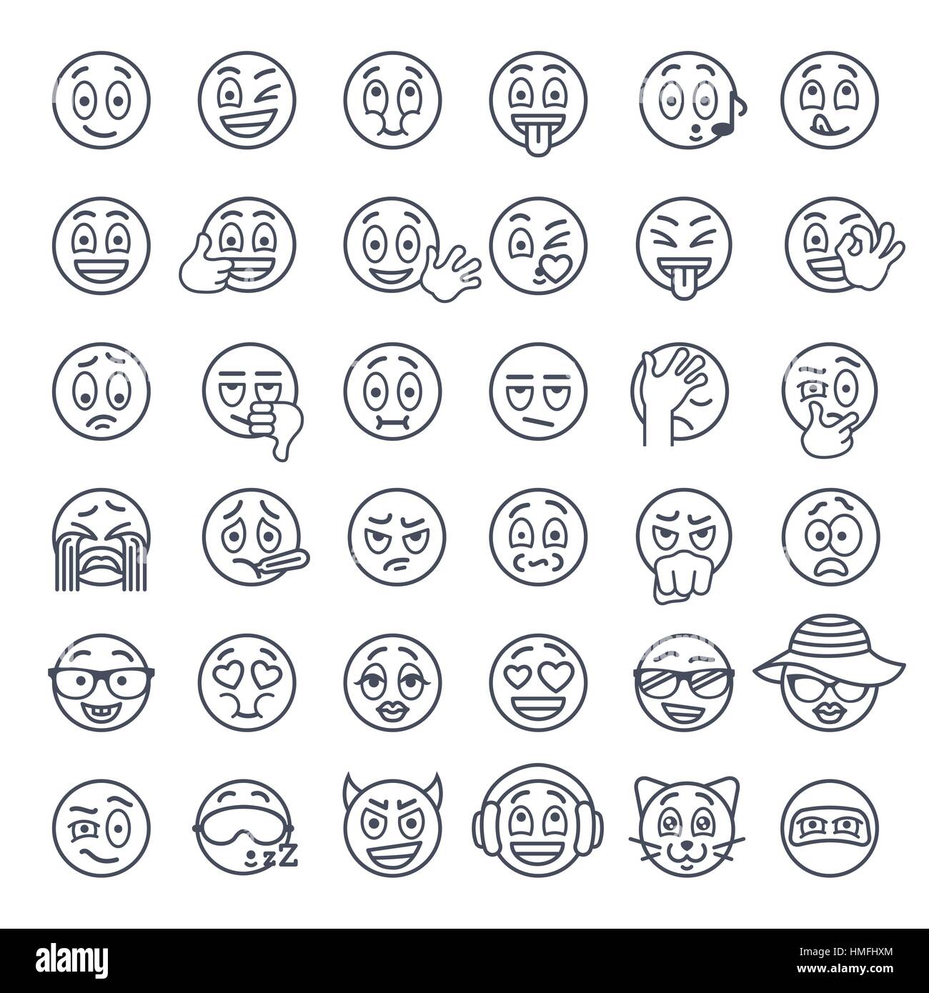 Smiley emoticon facial expression sleep immagini e fotografie stock ad ...