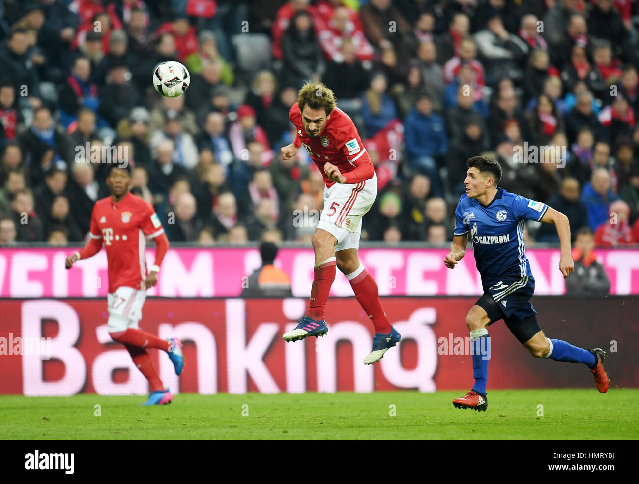 Monaco di Baviera, Germania. 4 febbraio, 2017. Mats Hummels del Bayern ...