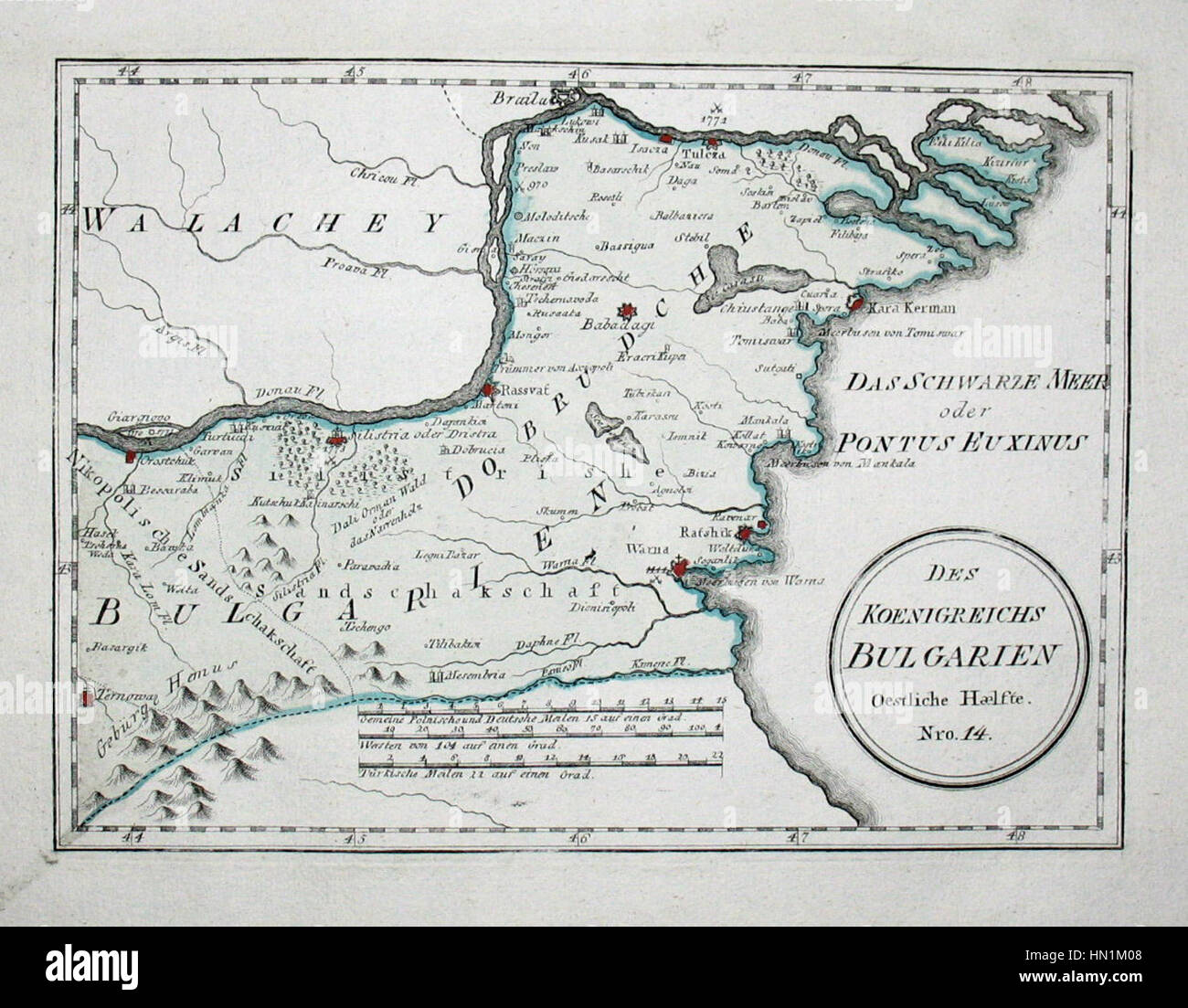 Mappa storica della bulgaria immagini e fotografie stock ad alta ...