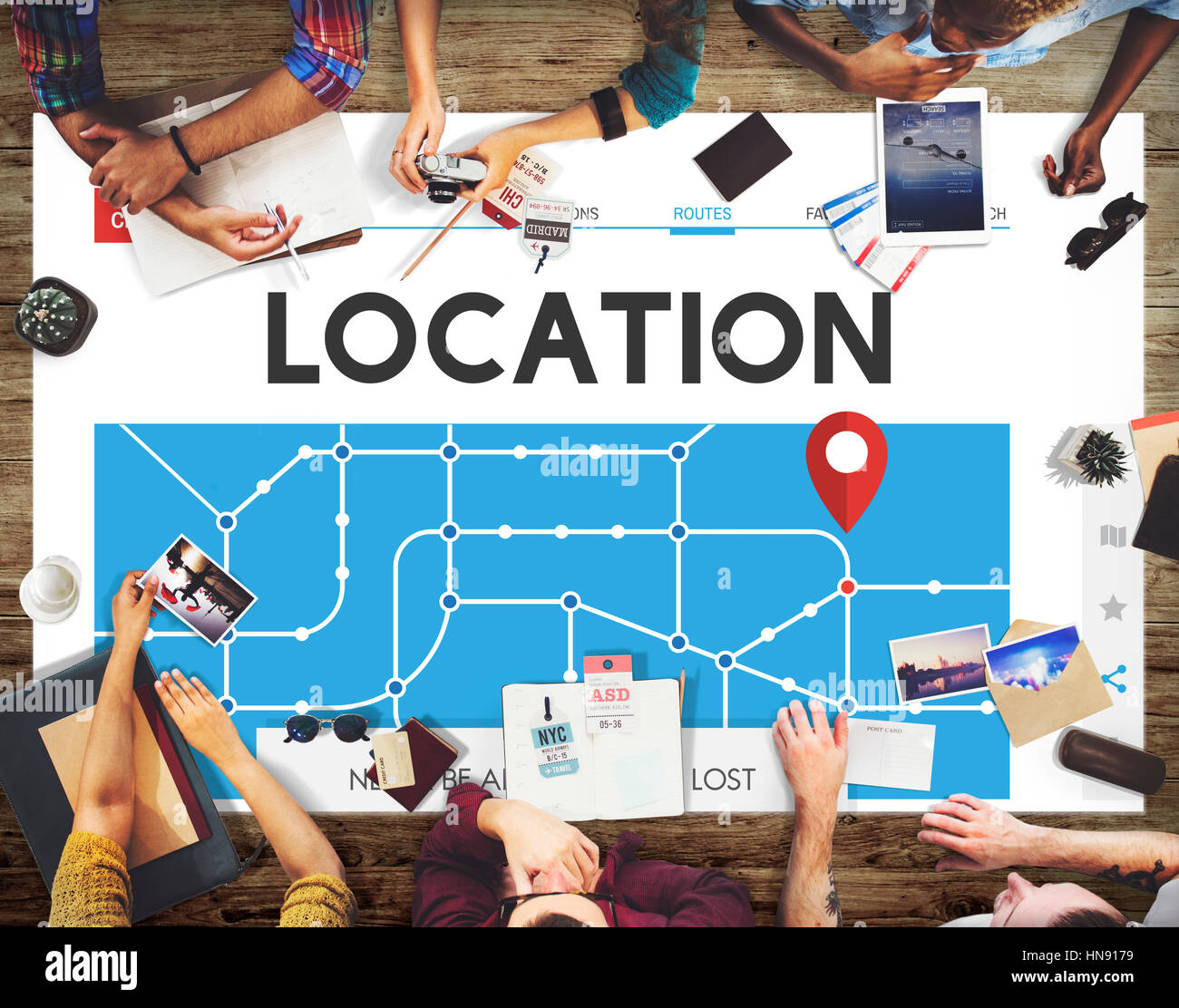 Mappa GPS Direzioni Posizione di navigazione Foto stock - Alamy