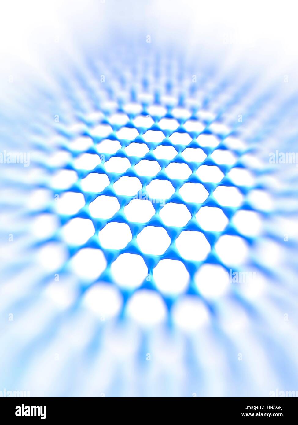 Foglio di grafene. Illustrazione della atomico-scala struttura ...