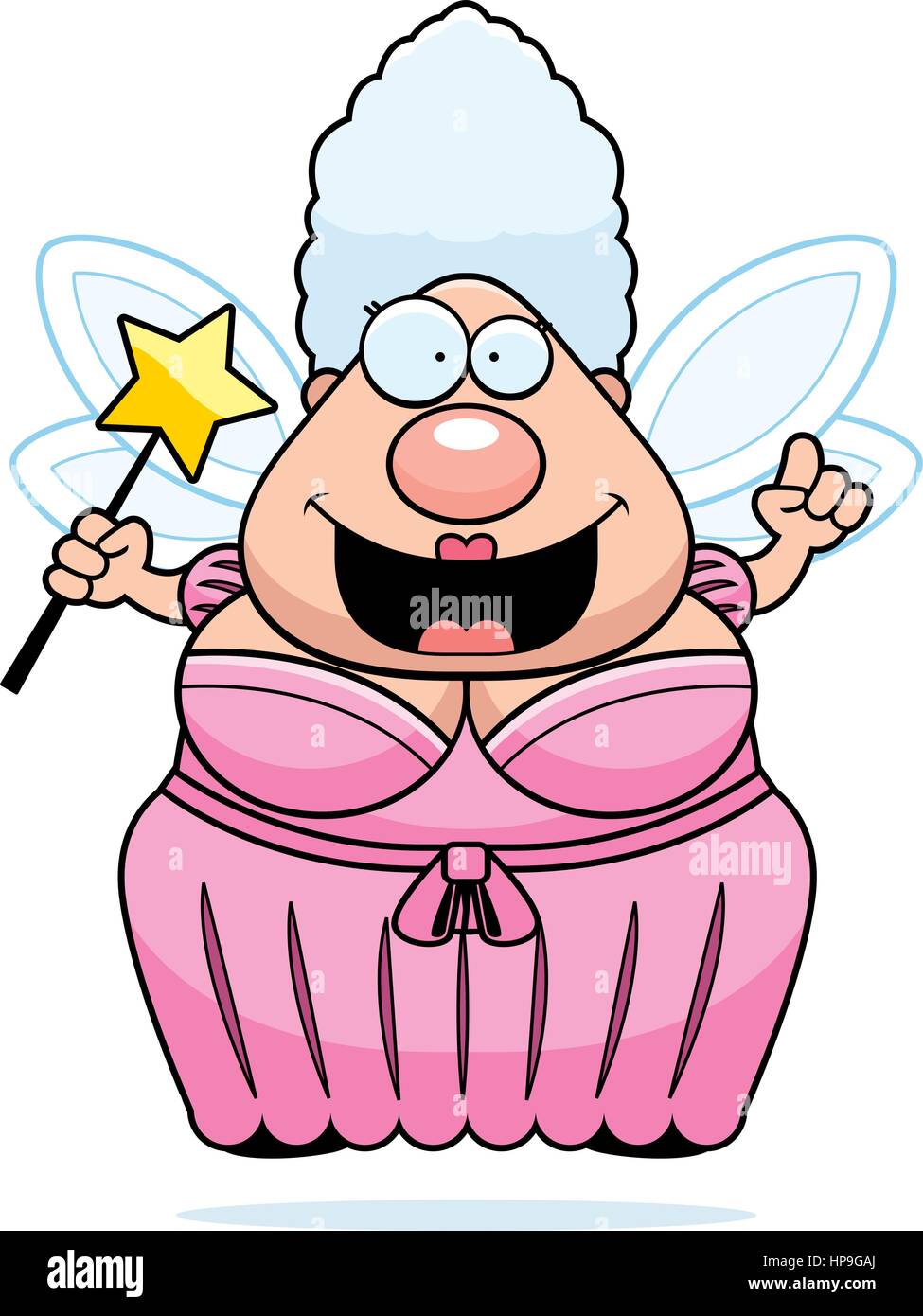 Fairy tale grandma cartoon illustration Immagini Vettoriali Stock - Alamy
