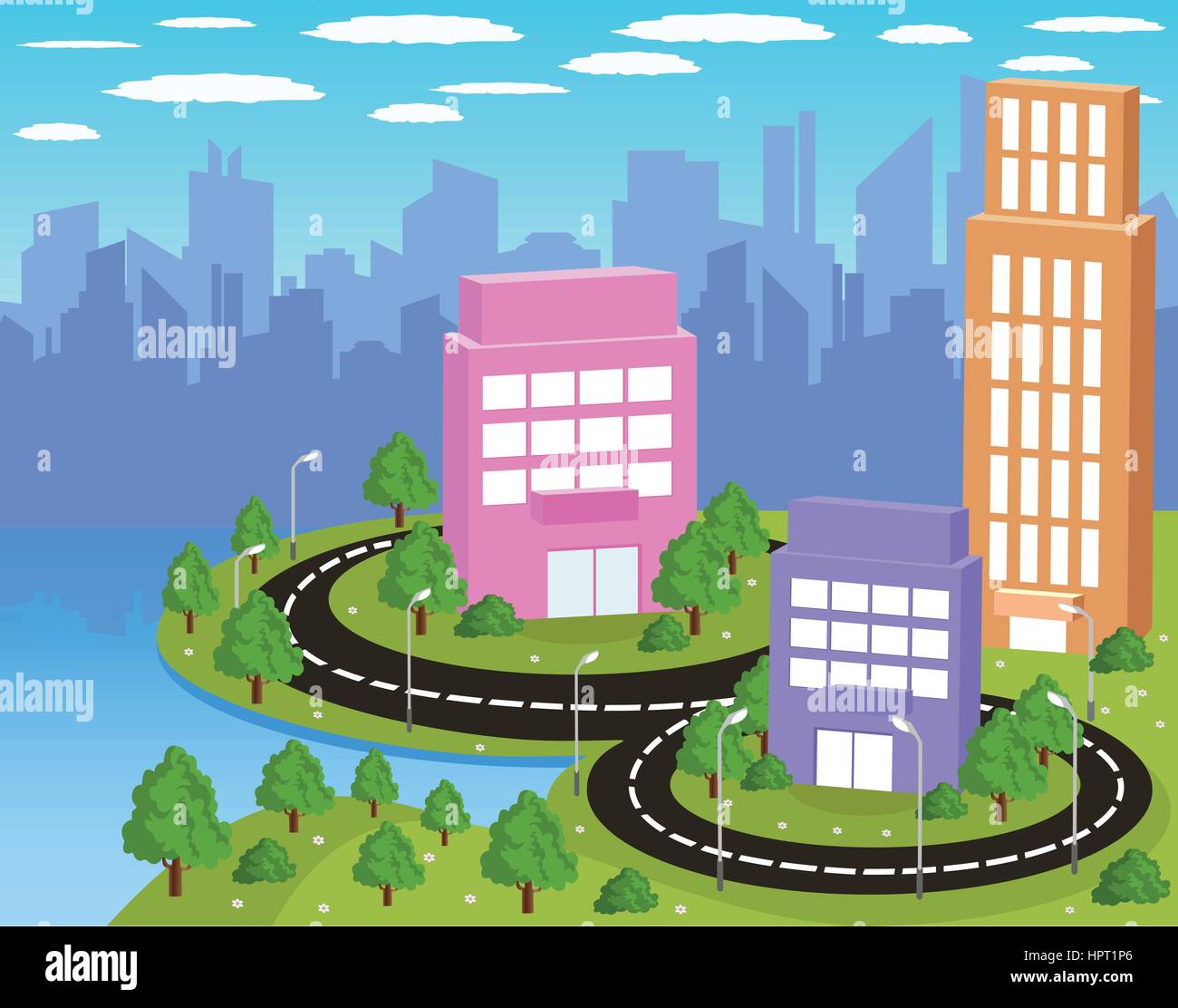 Una estrada Immagini Vettoriali Stock - Alamy