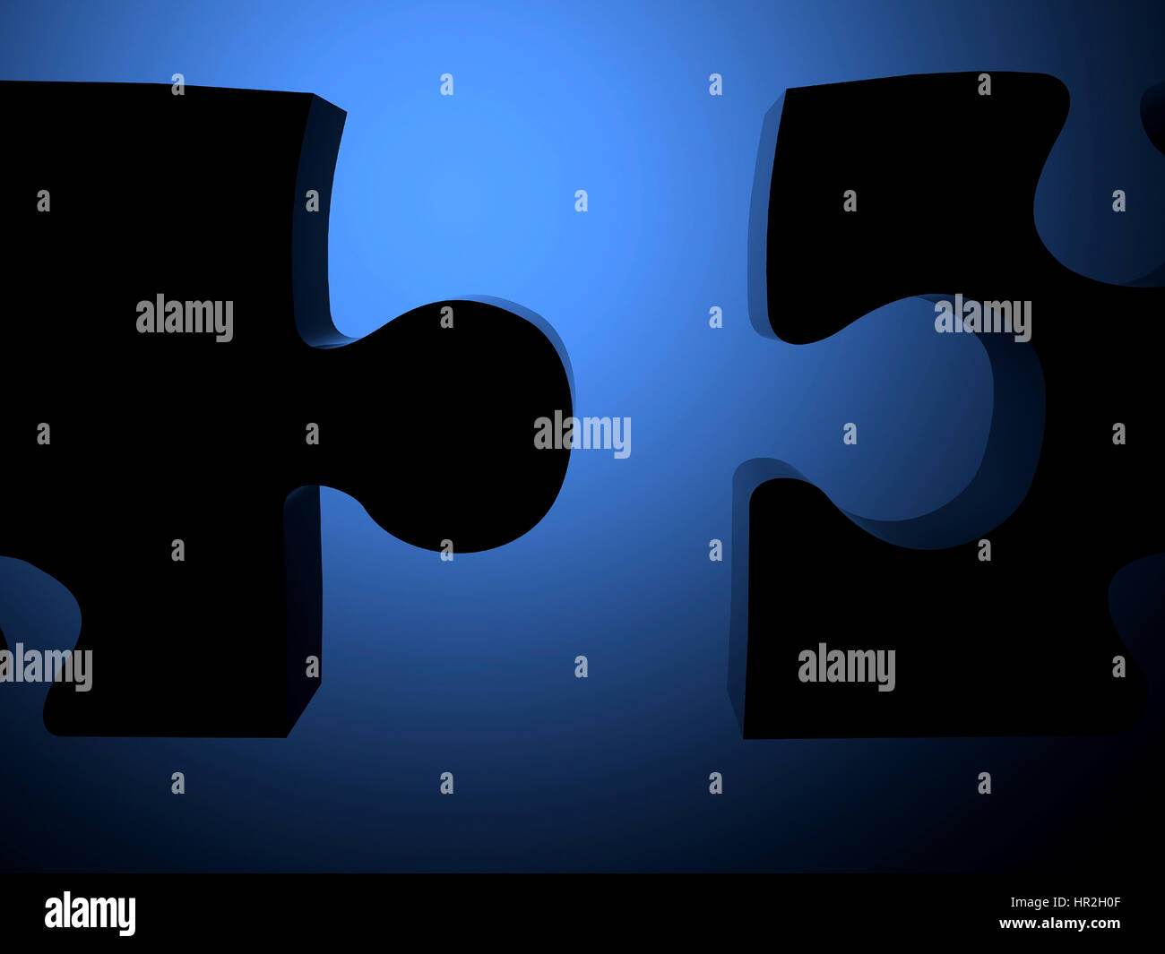 3d render two puzzle pieces immagini e fotografie stock ad alta ...