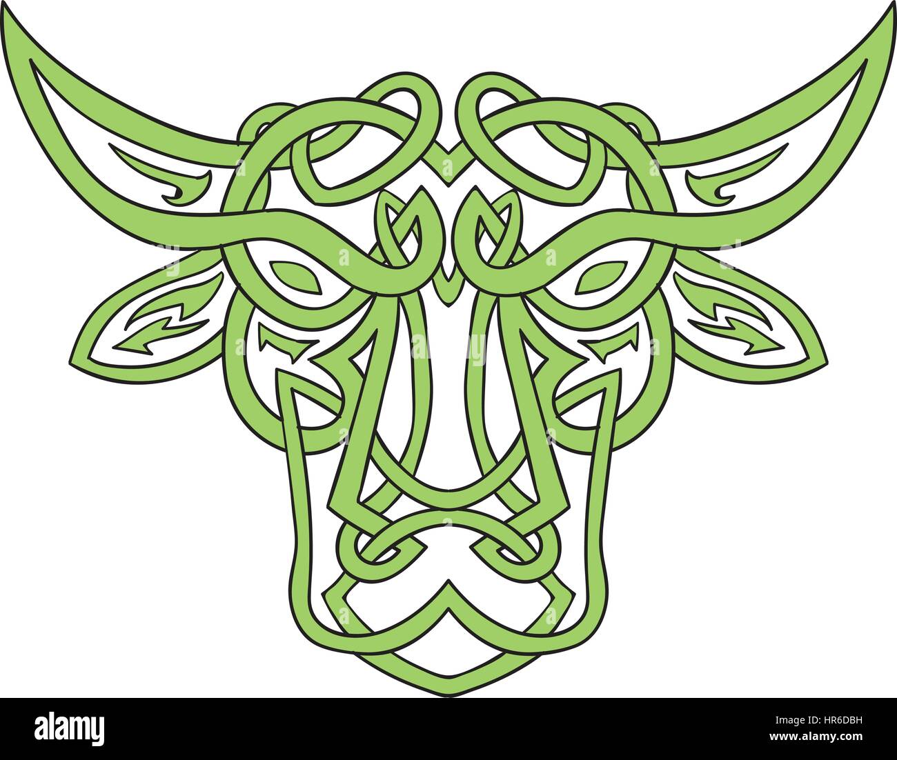 Testa stilizzata della mucca Immagini Vettoriali Stock - Alamy