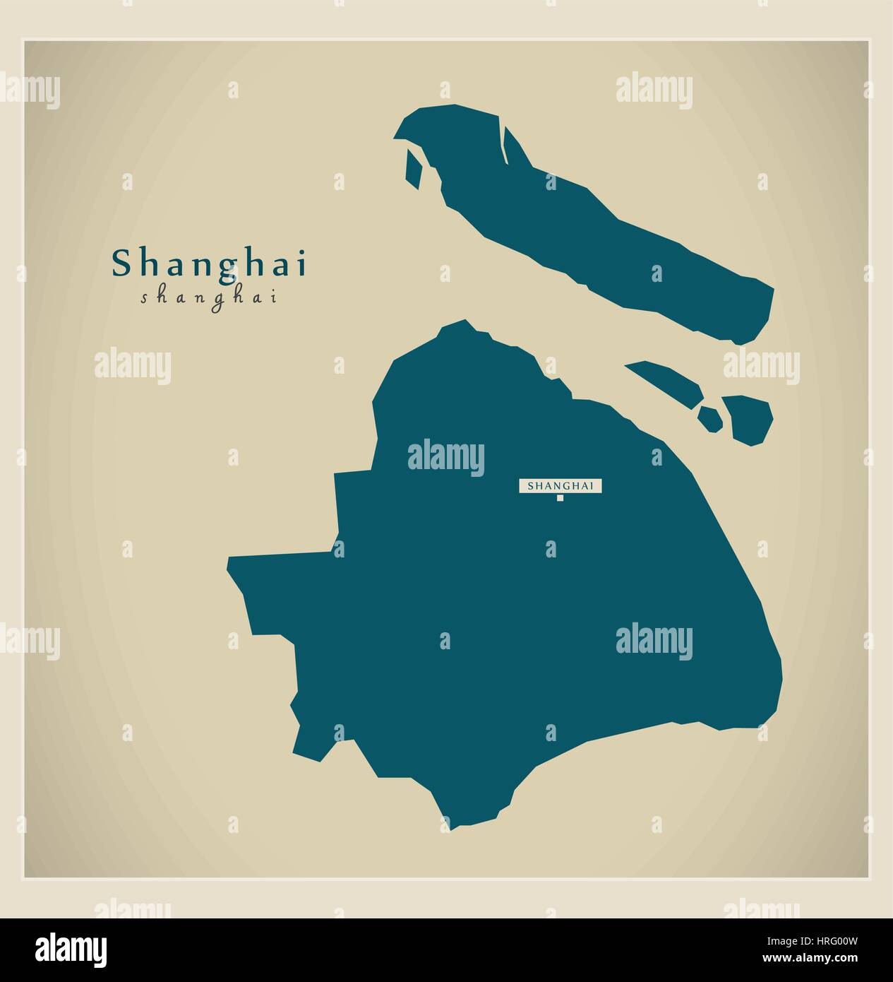 Asia mappa di shanghai Immagini Vettoriali Stock - Alamy