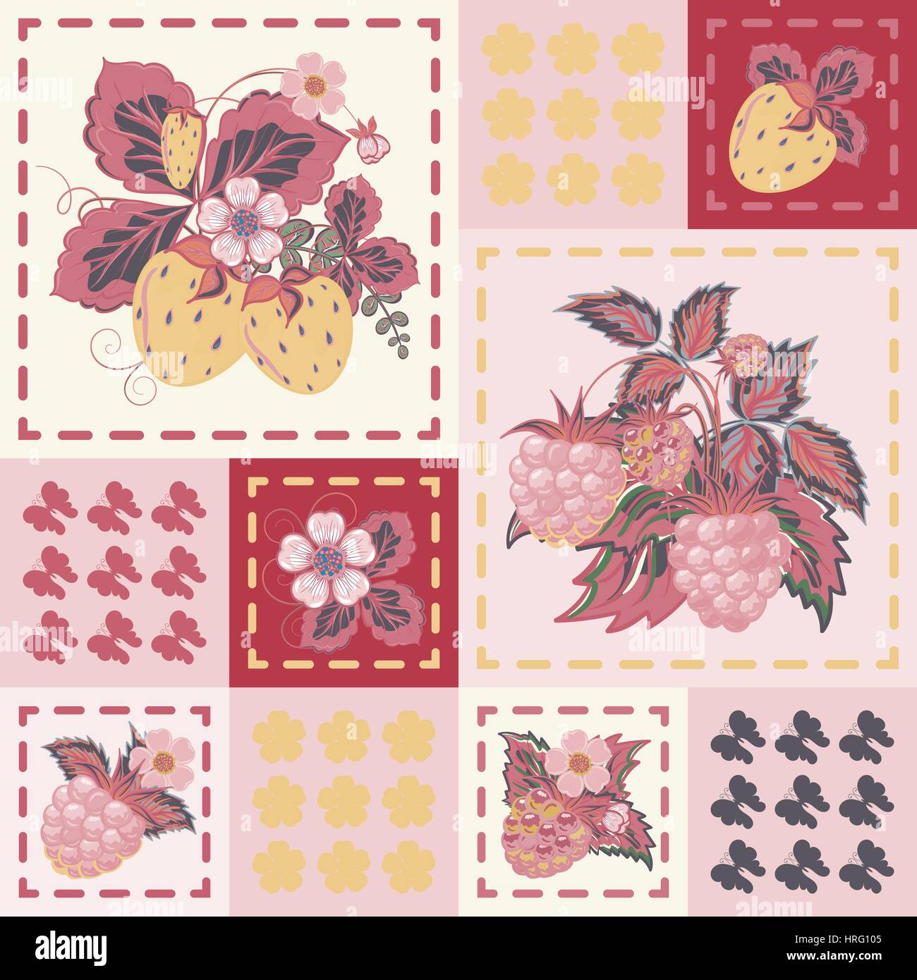 Disegno a farfalla per trapuntatura Immagini Vettoriali Stock - Alamy