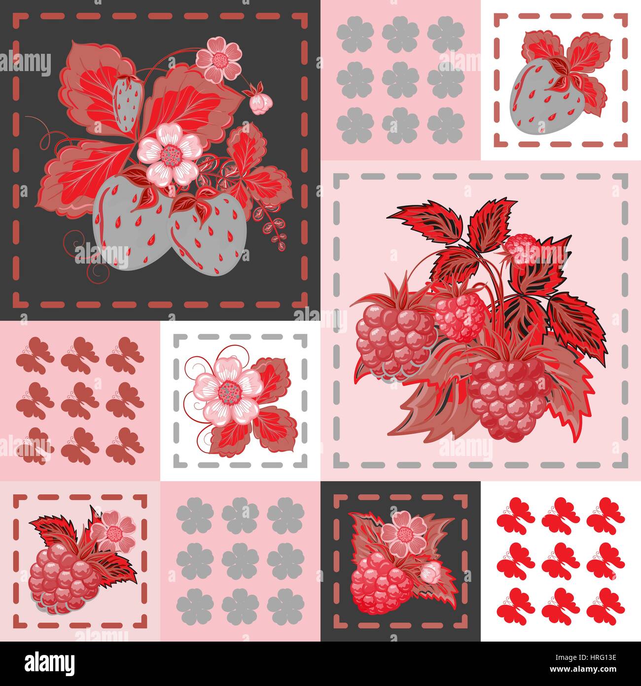 Disegno a farfalla per trapuntatura Immagini Vettoriali Stock - Alamy