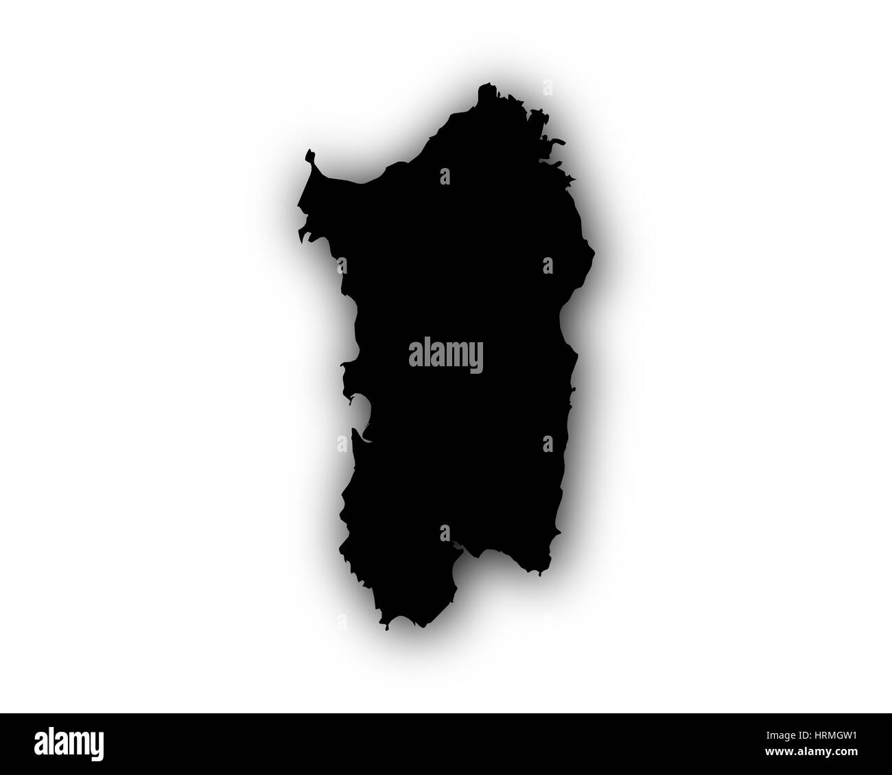 Mappa sardegna Foto e Immagini Stock in Bianco e Nero - Alamy